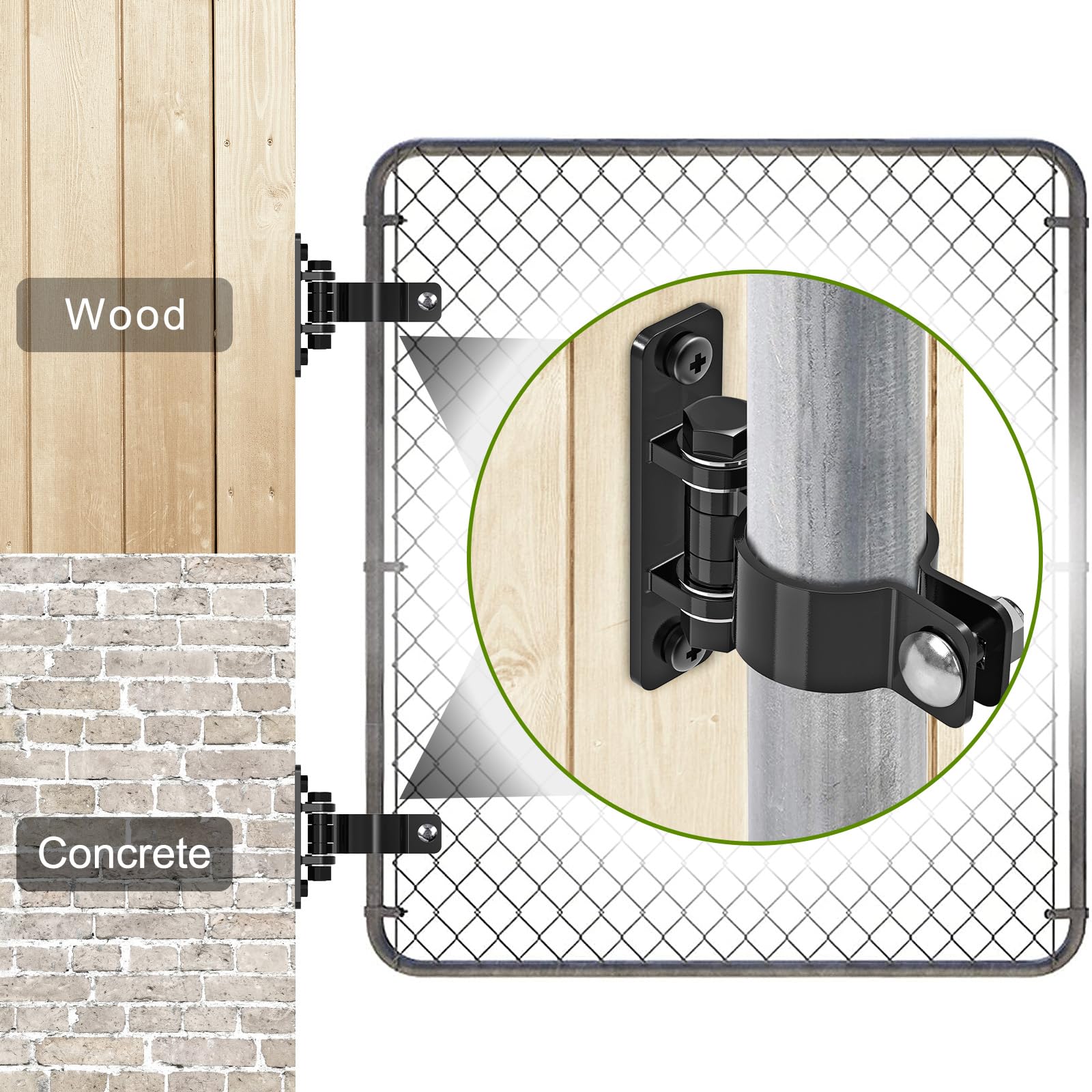 Snapklik.com : Insaga Gate Hinges Heavy Duty Carbon Steel Chain Link ...