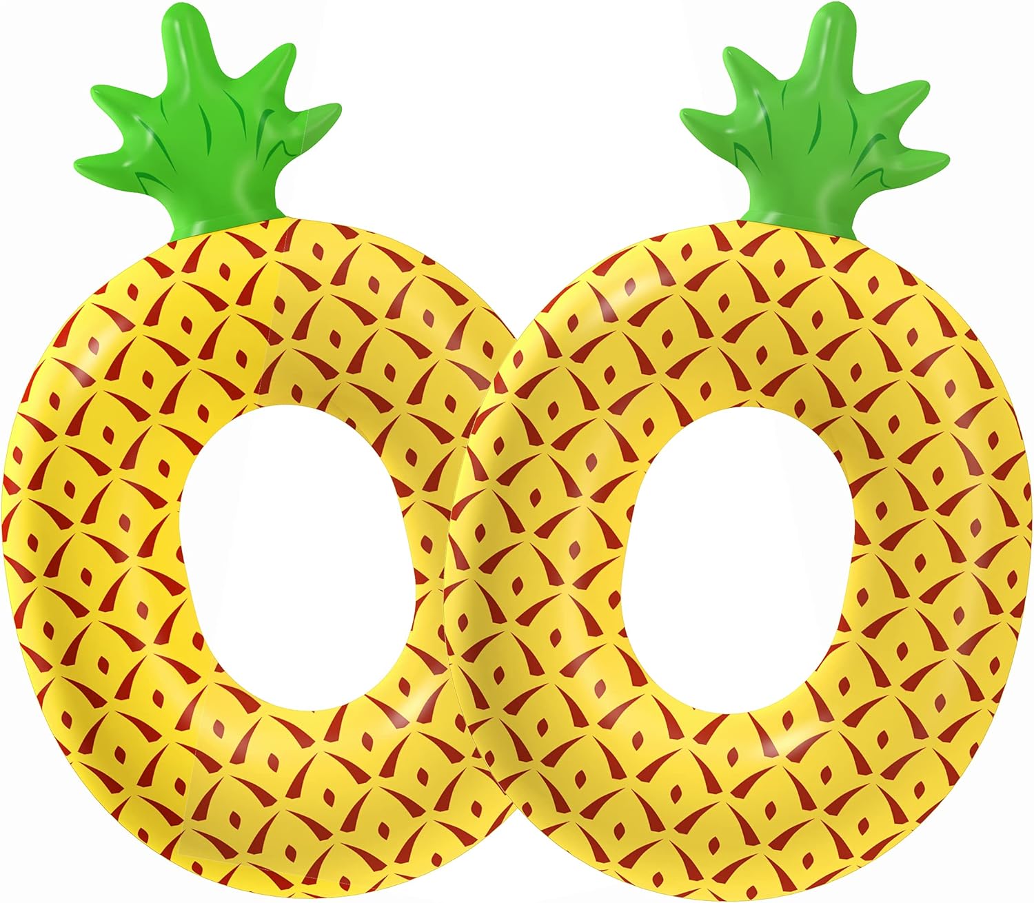 Pineapple Pool Floats - 2 Pack of Large Inflatable Fruit Tubes ...