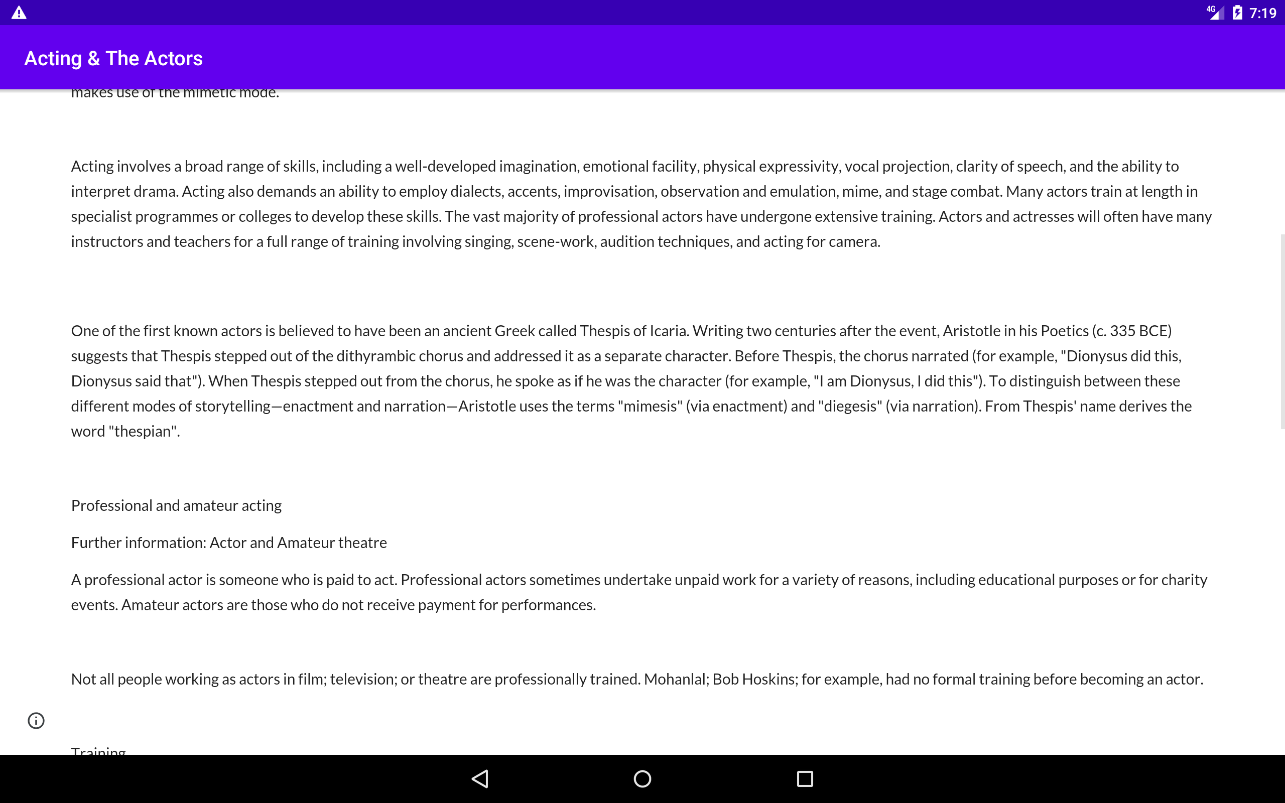 Acting & The Actors - App on Amazon Appstore