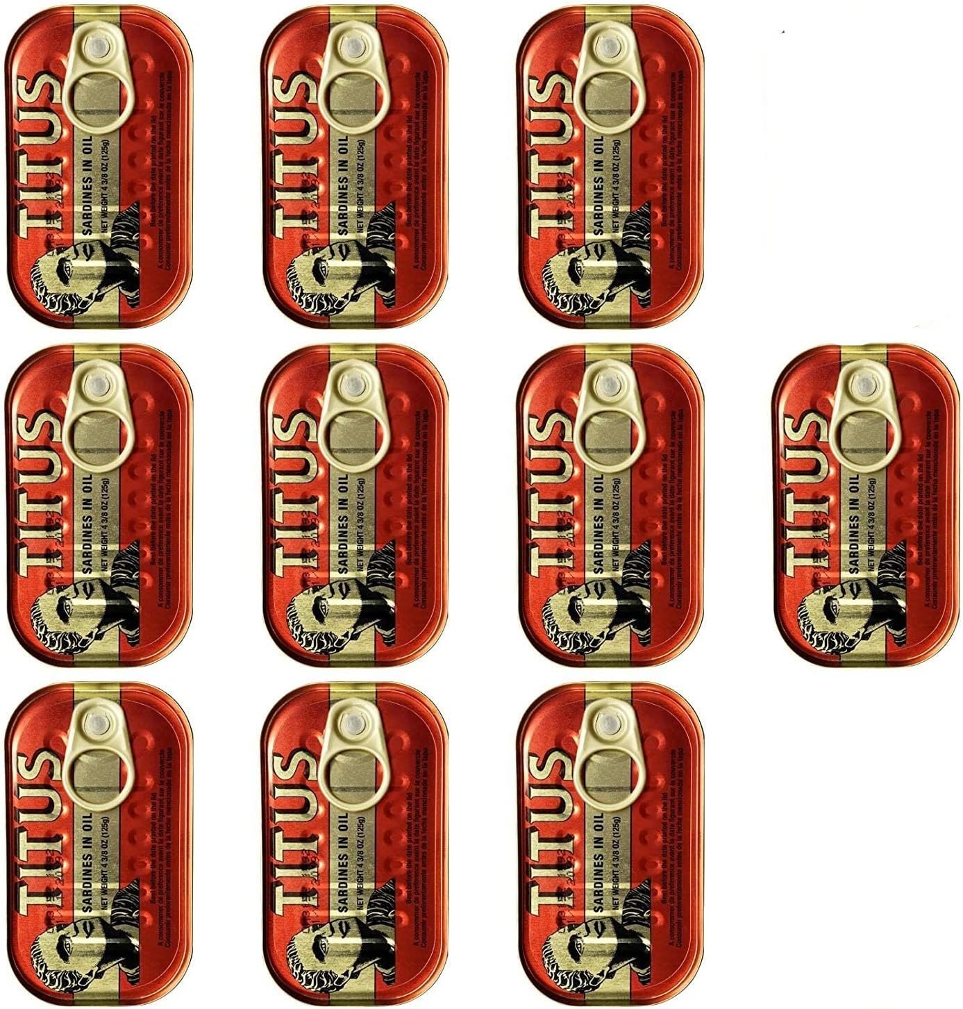 Amazon.com: Titus Sardines 4.4 Ounce (125g) 10 Packs : Grocery ...