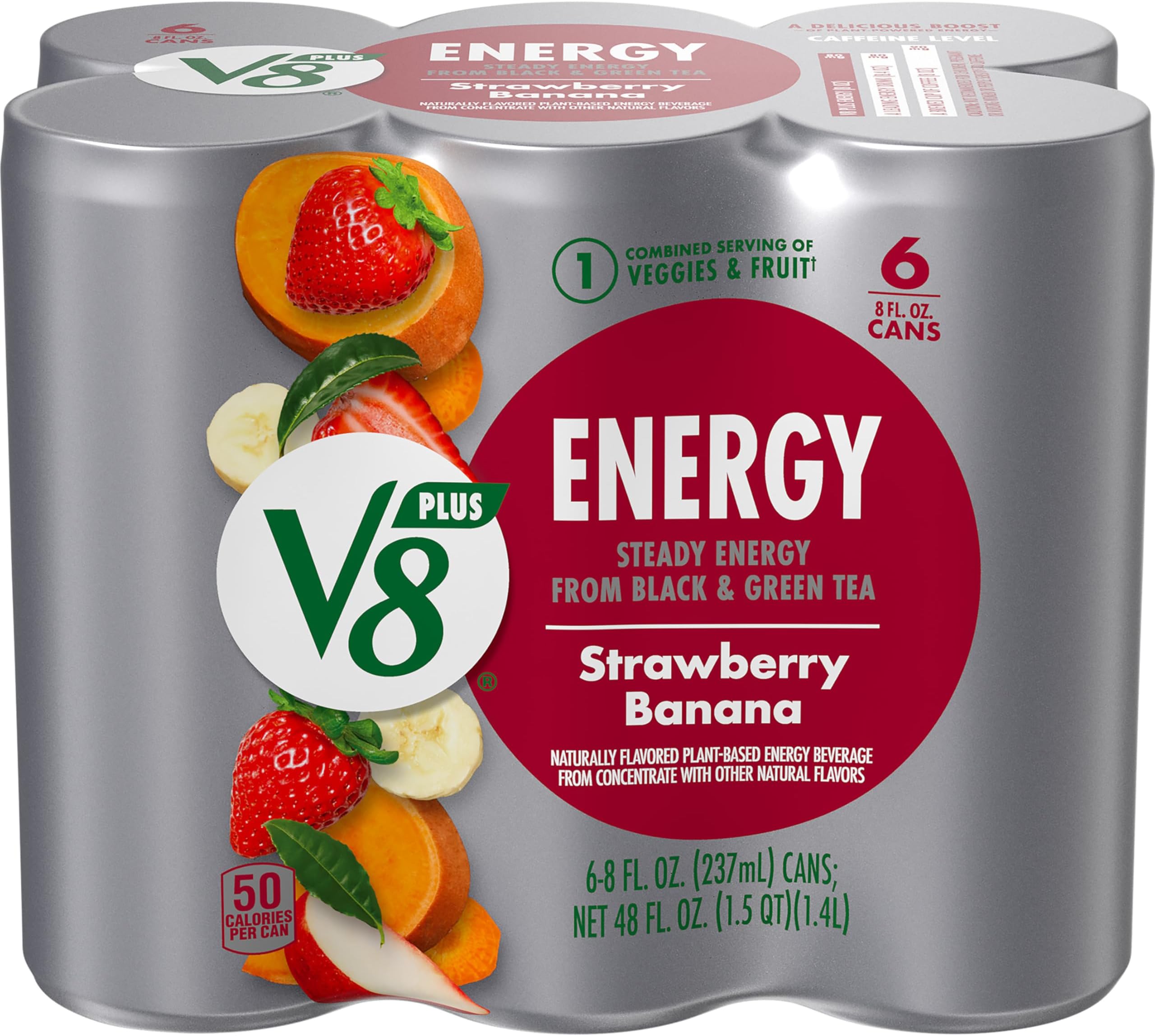 Amazon.com : V8 +Energy Pomegranate Blueberry Juice Energy Drink, 8 fl ...