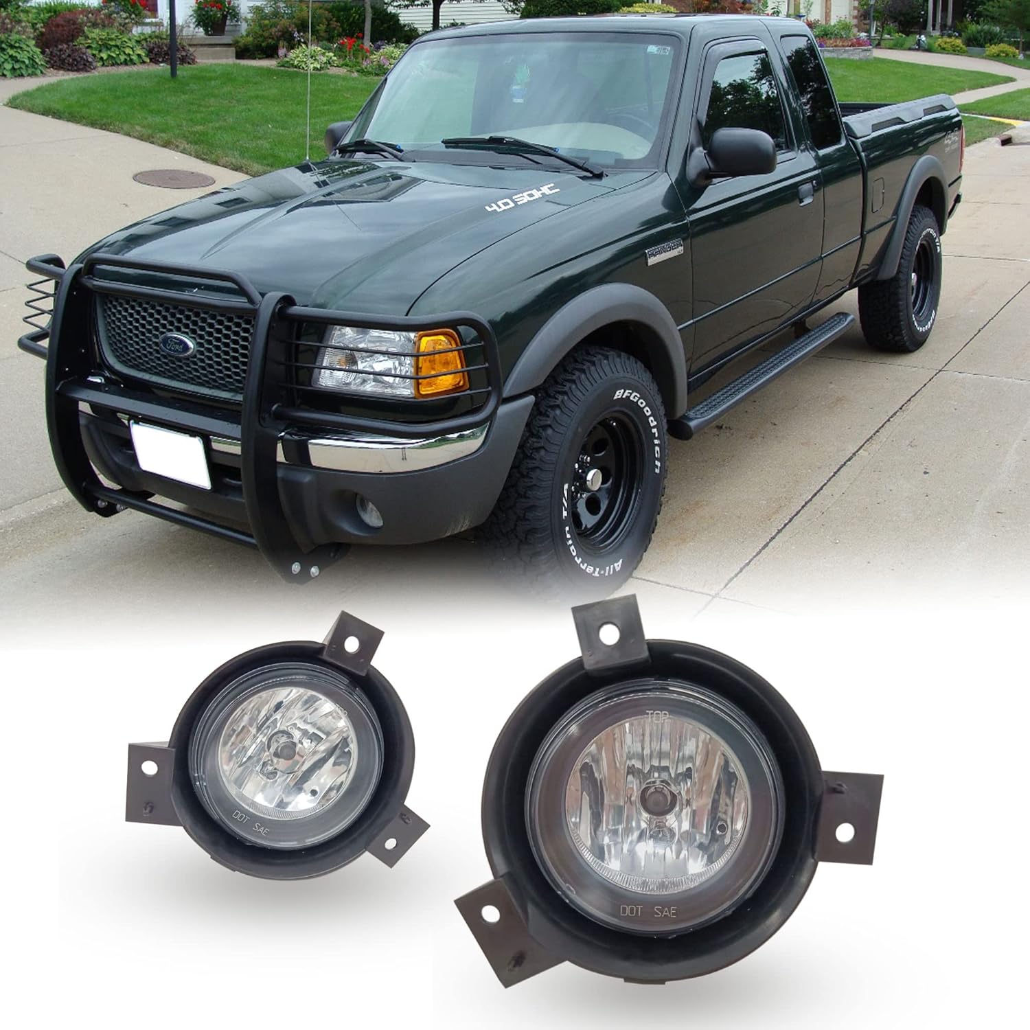 Amazon.com: ROOCKHITCB Fog Light Compatible for 2001 2002 2003 Ford ...