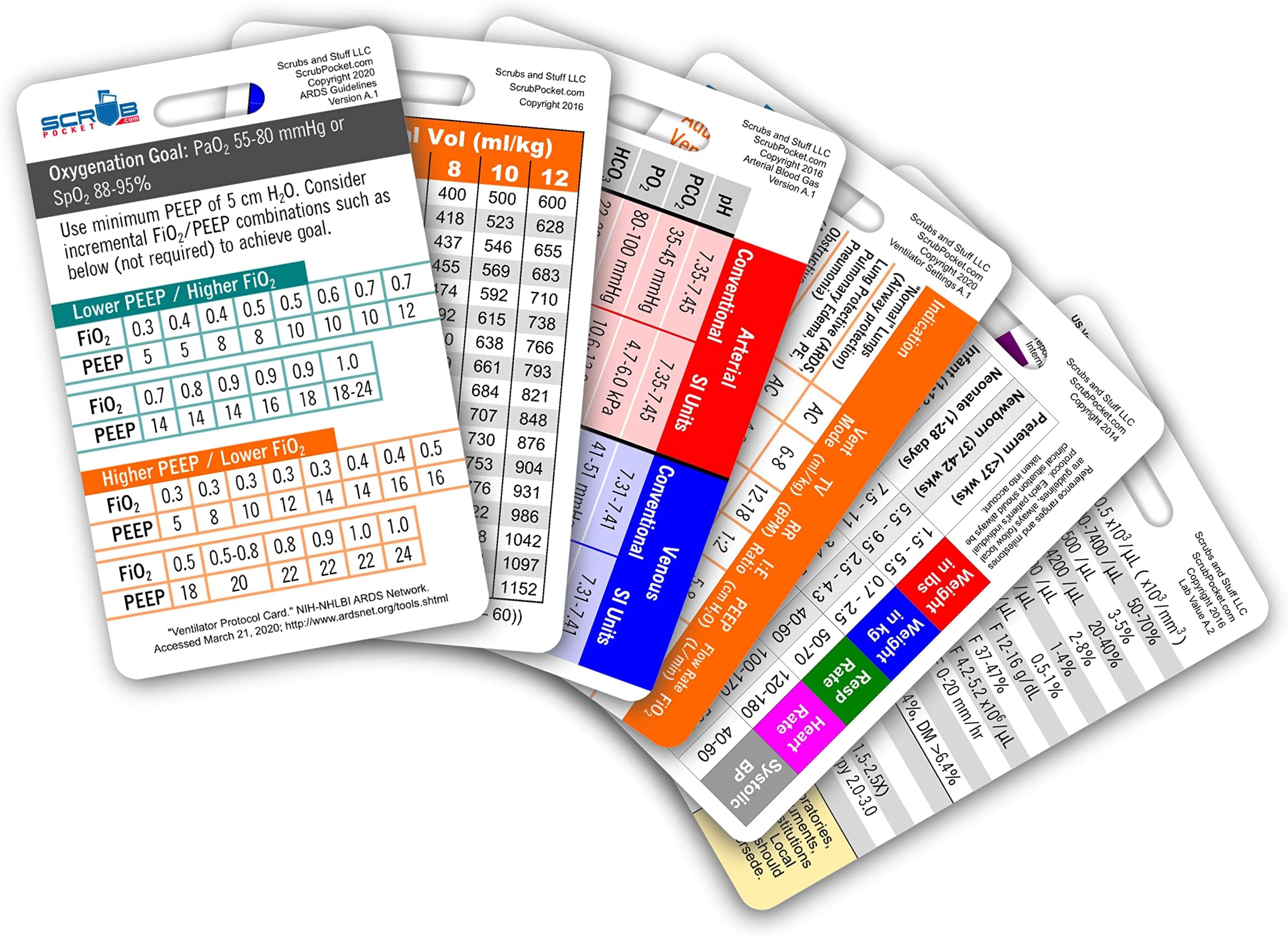 Amazon.com: Arterial Blood Gas ABG Vertical Badge Card (1 Card ...