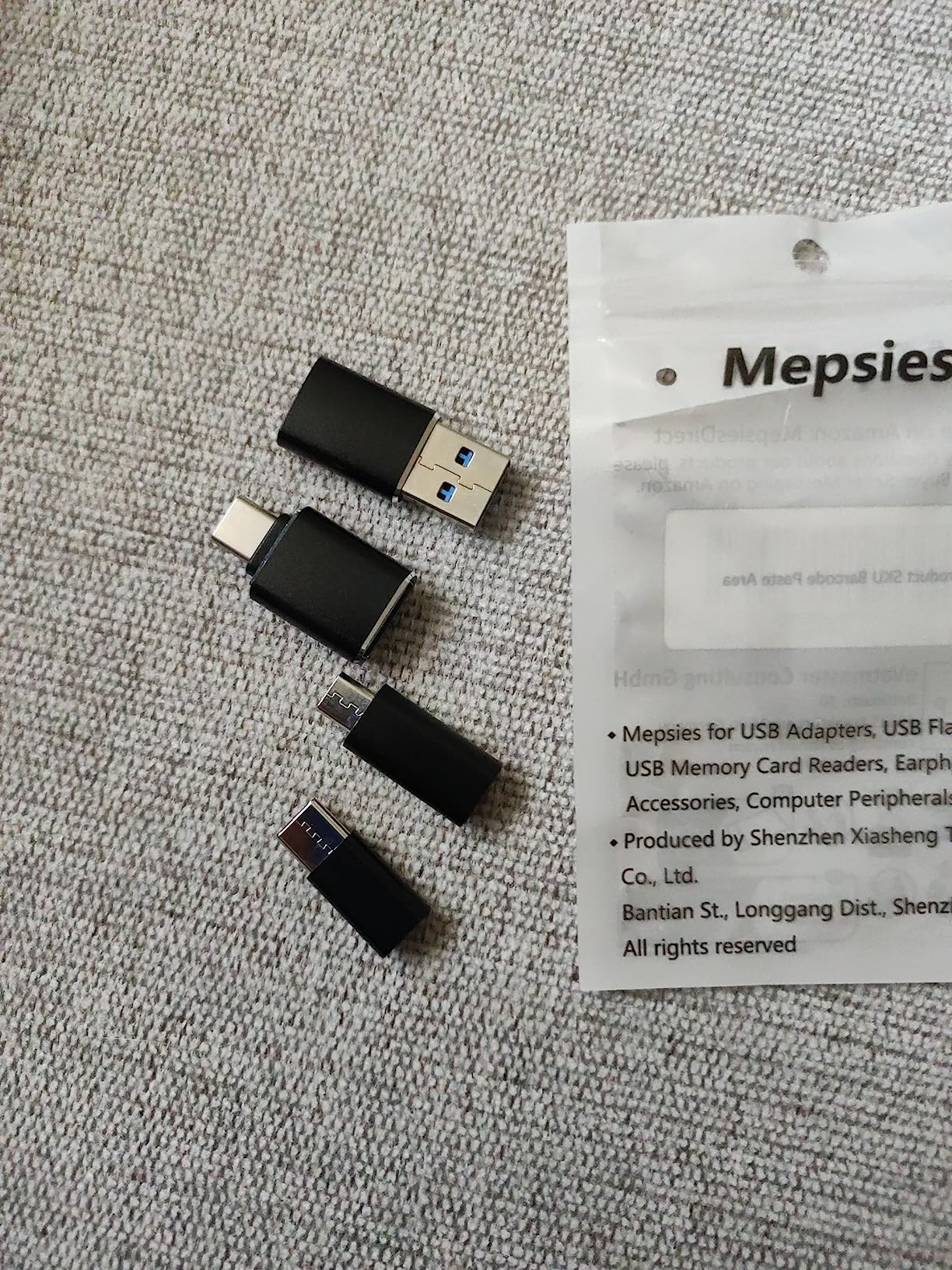 USB C-adapter 4 stycken, USB C till USB 3.0 OTG-adapter, Micro USB till ...
