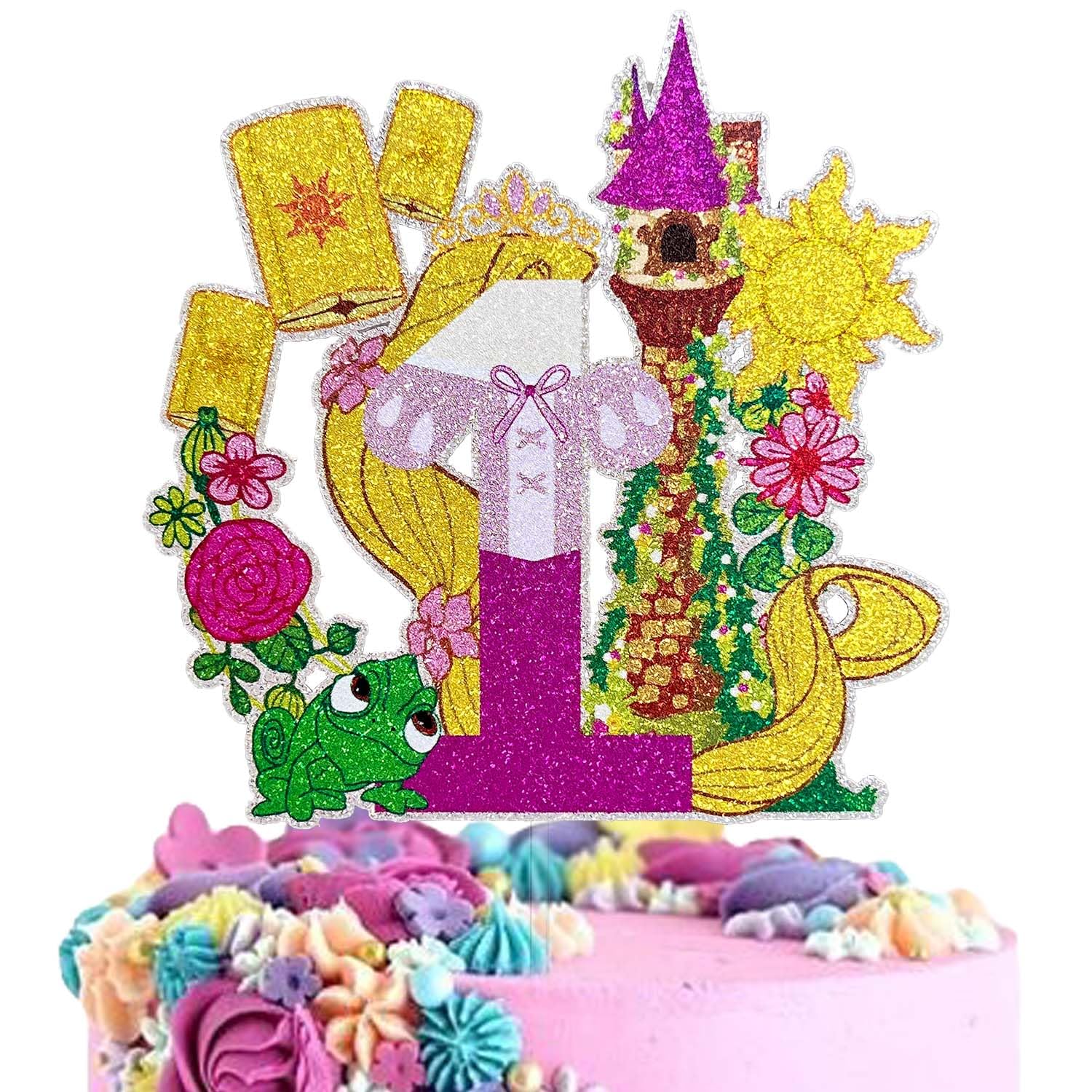 Amazon.com: Princess Rapunzel One Cake Topper, Tangled 1st Birthday ...