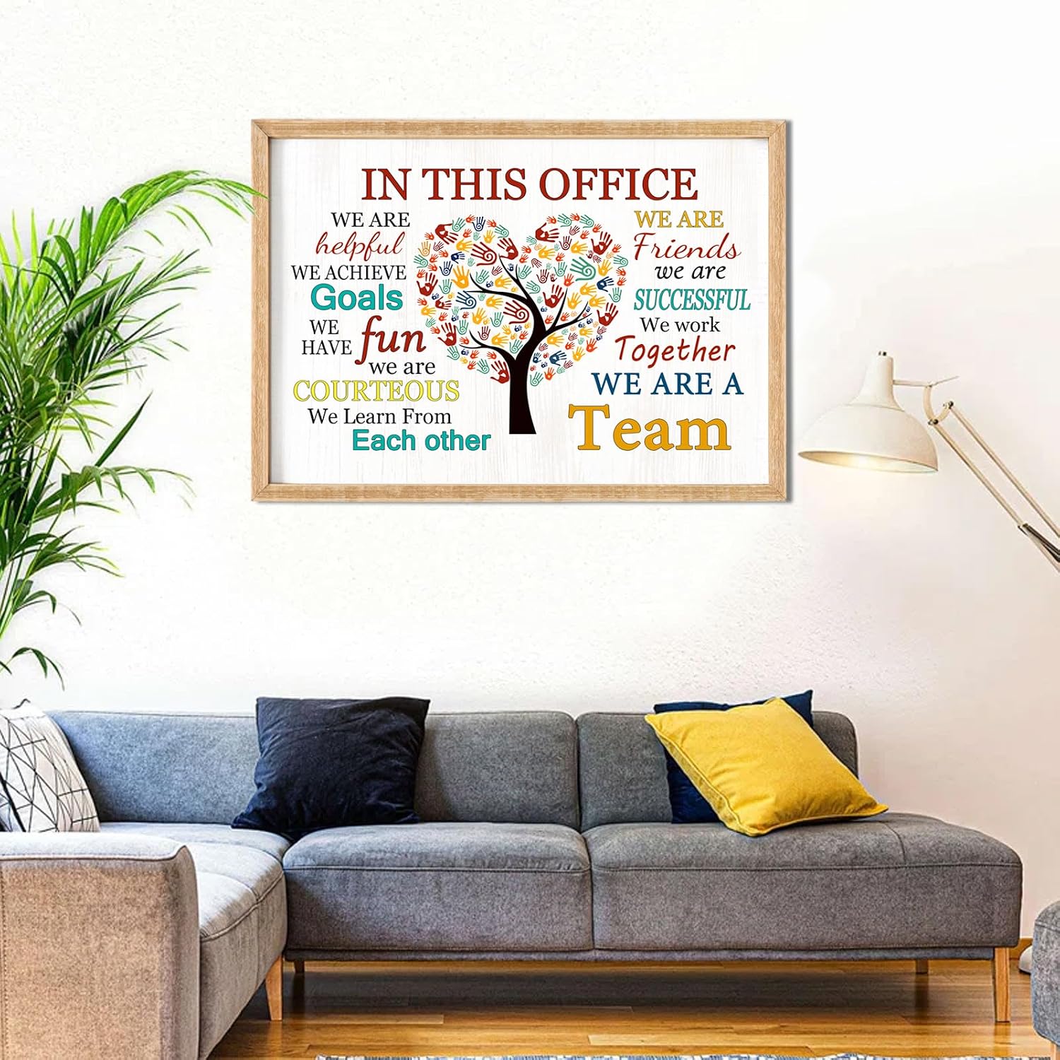 Amazon.com: In This Office We Are A Team Wall Decor 24x18 Inch Frame ...