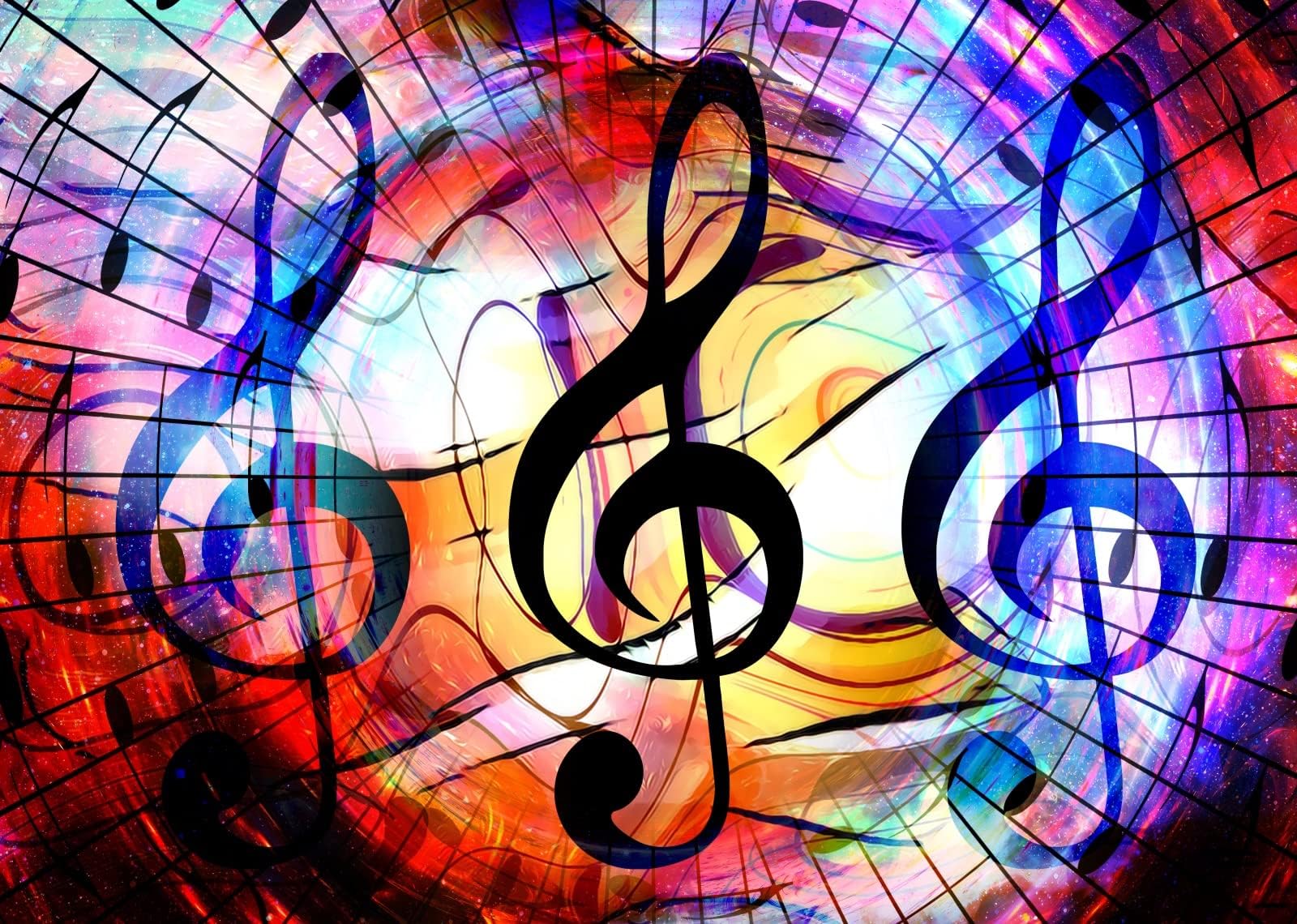 Amazon.com : Music Night Backdrop Blue Photography Backgrounds ...