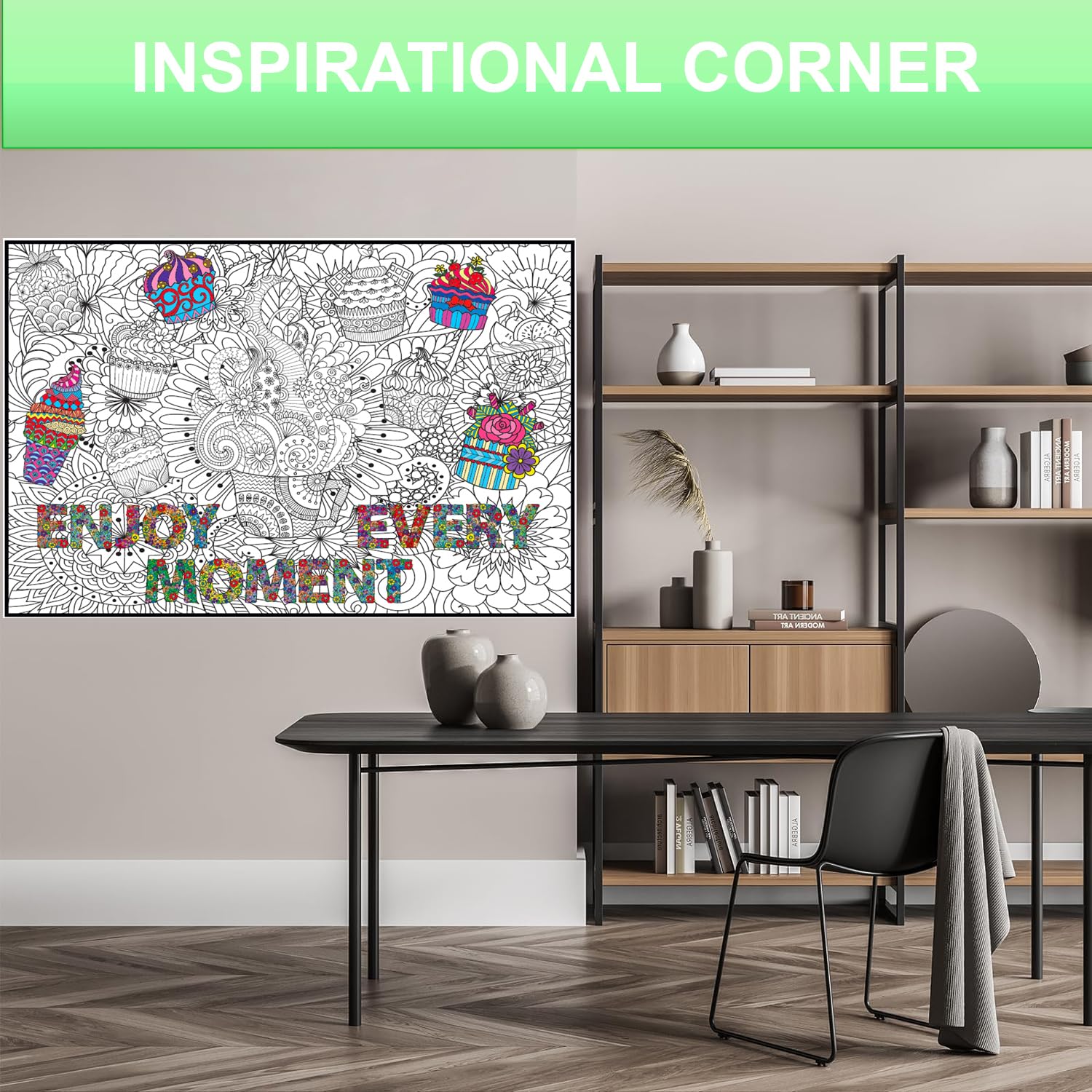 Snapklik.com : Huge Coloring Poster For Adults And Kids - Cupcakes ...