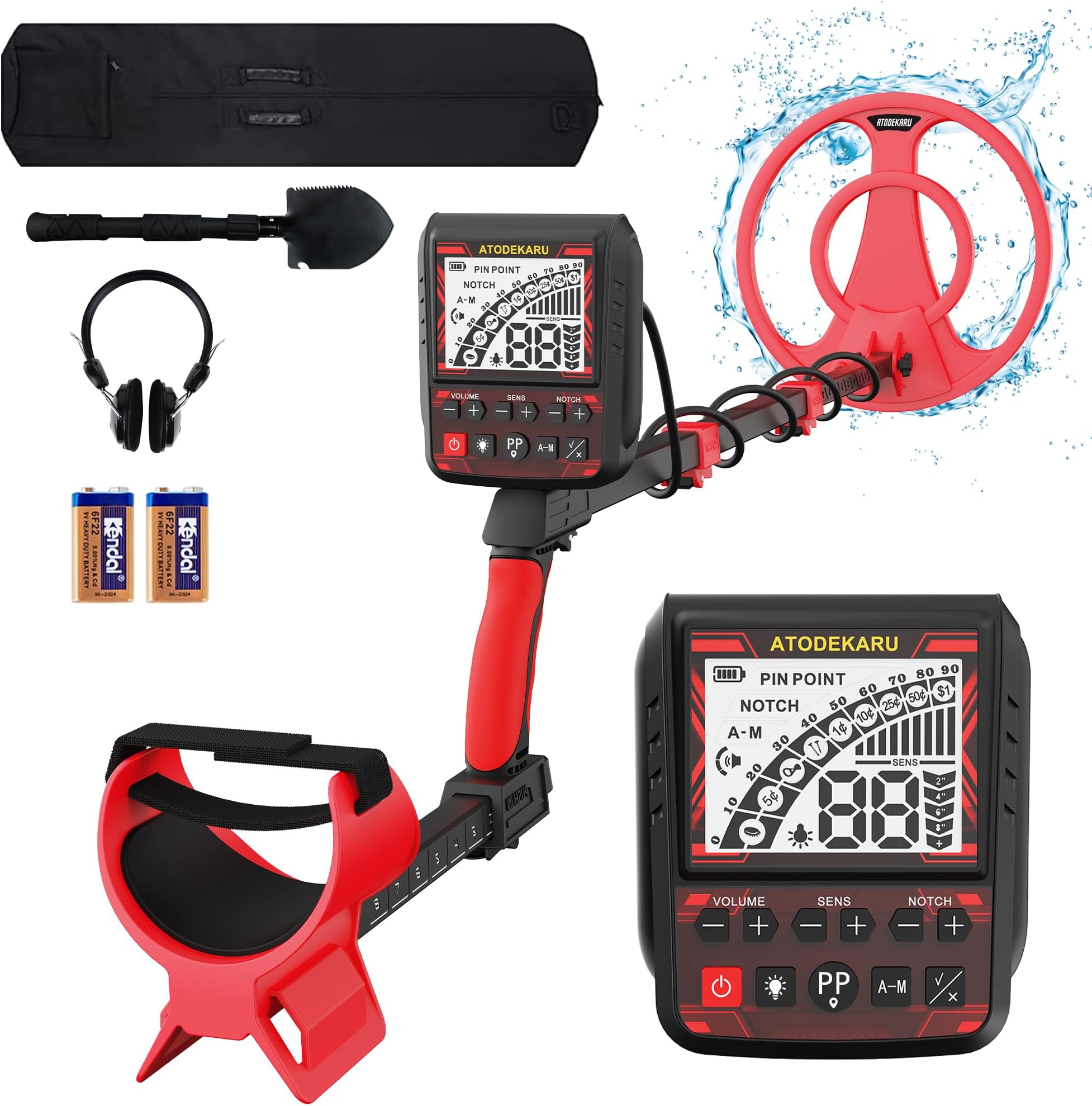 Amazon.com : ATODEKARU Metal Detector for Adults Waterproof ...