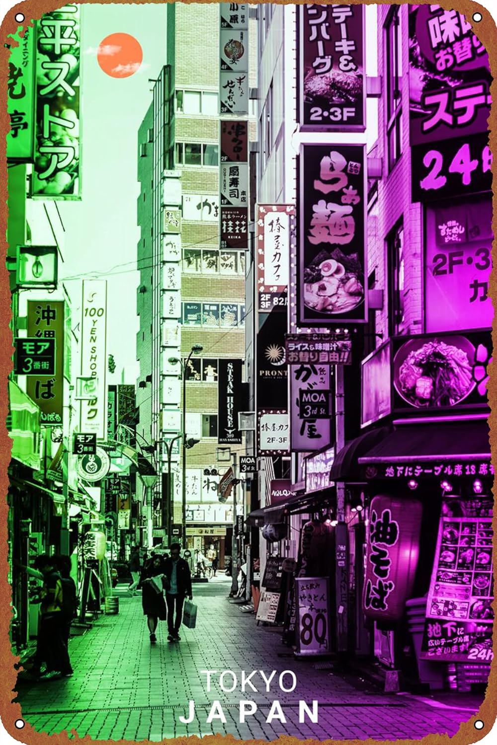 Amazon.com : Tokyo City Poster Retro Vintage Funny Metal tin Sign ...