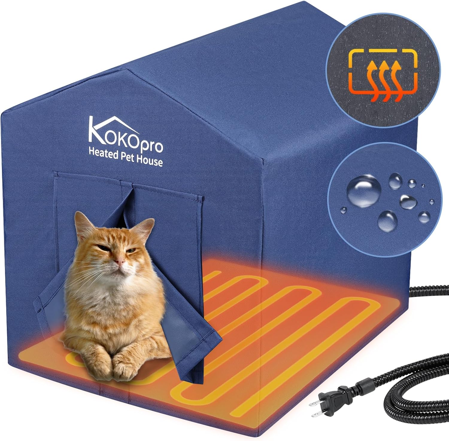 Amazon.com : Large Heated Cat House - KOKOPRO for Outdoor Cats in ...