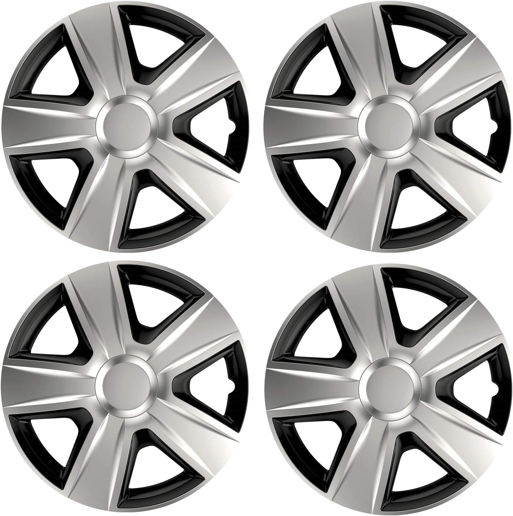 Ring Automotive RWT1677 Flare Wheel Trim (Pack of 4), Silver, 16 ...
