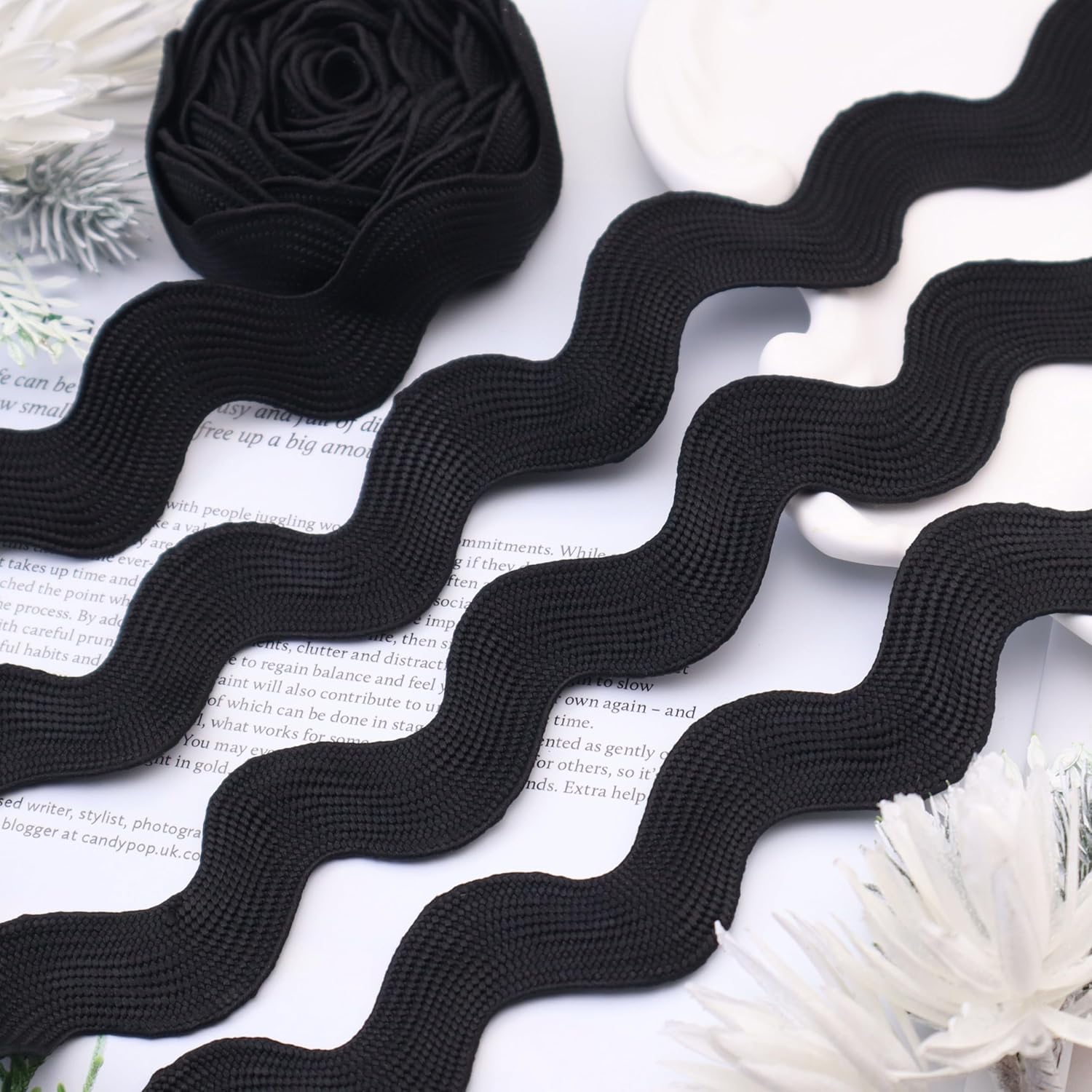 Amazon.com: Rick Rack Wide Rick Rack Wave Bending Fringe Trim 4 Yards ...