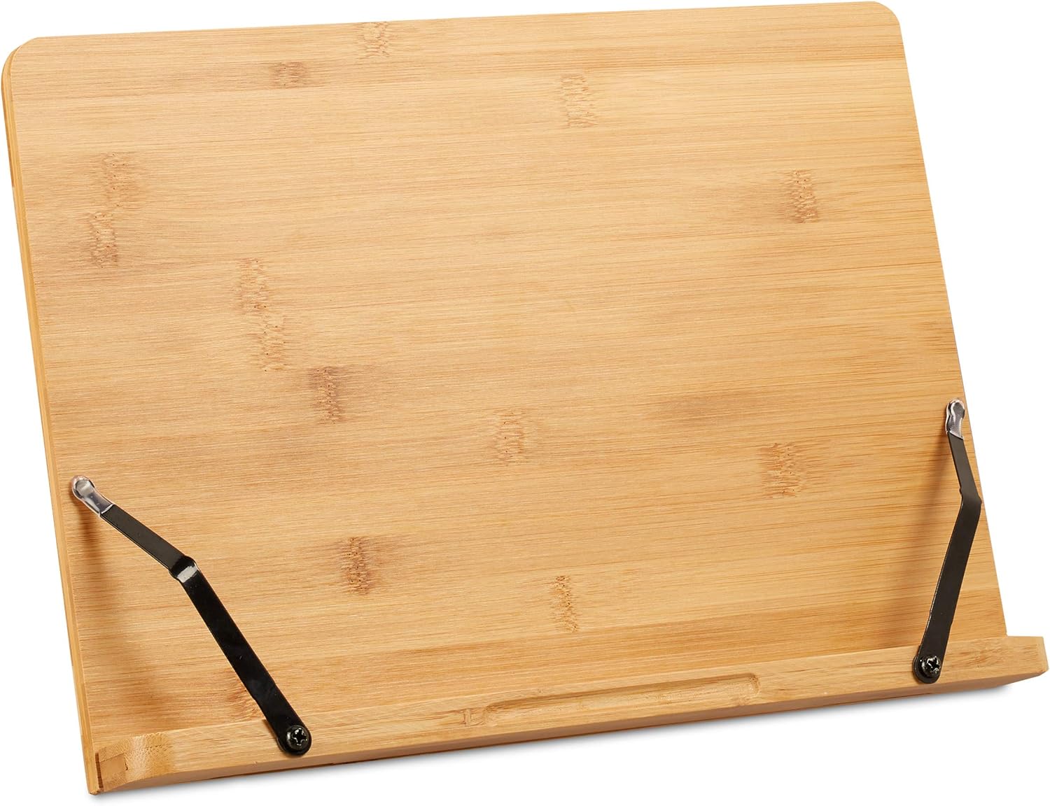 Relaxdays Book Stand, Bamboo Cookbook Holder, Adjustable Reading Rack ...