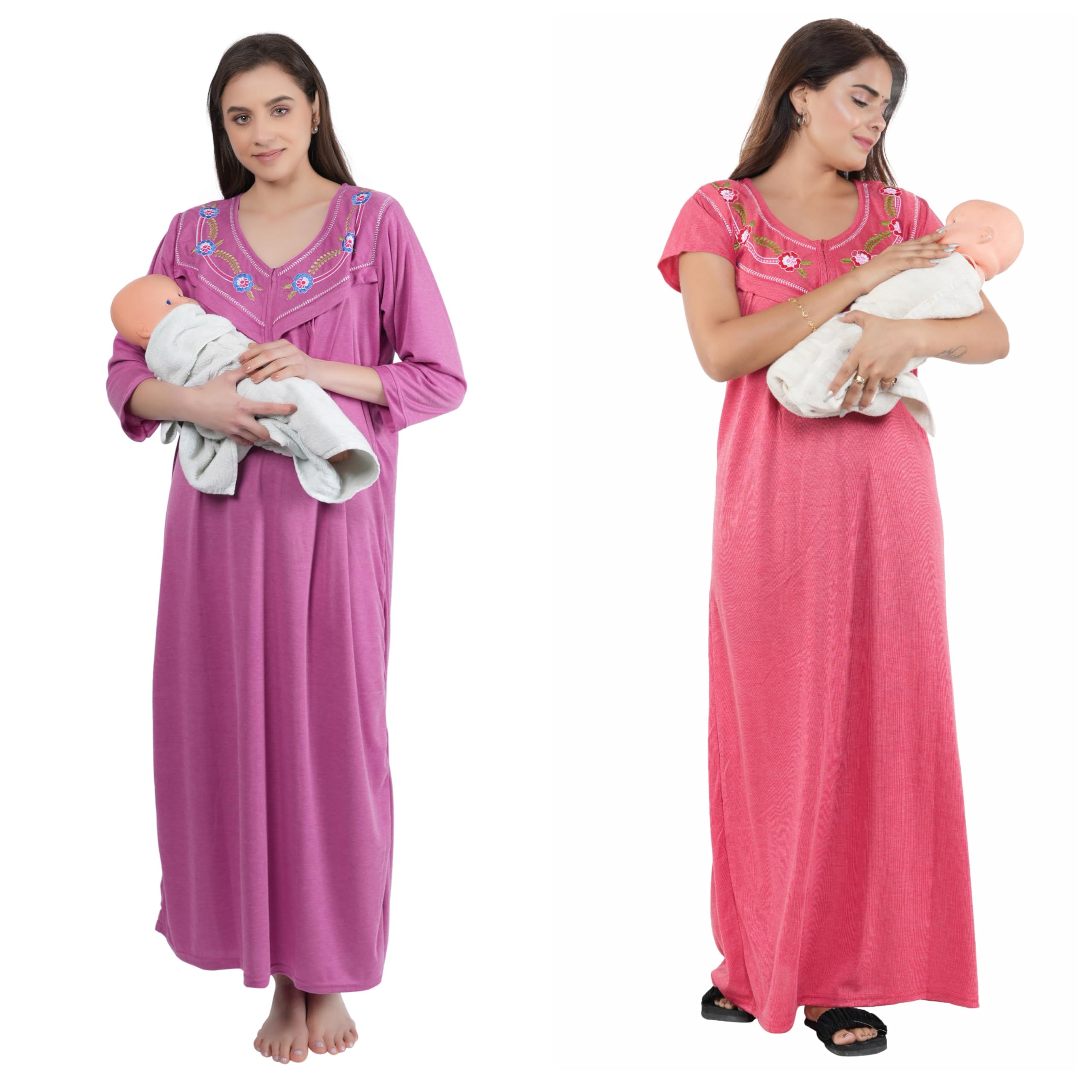 Buy JS Classy Fashion Women's Solid Hosiery Cotton Nursing, Feeding ...