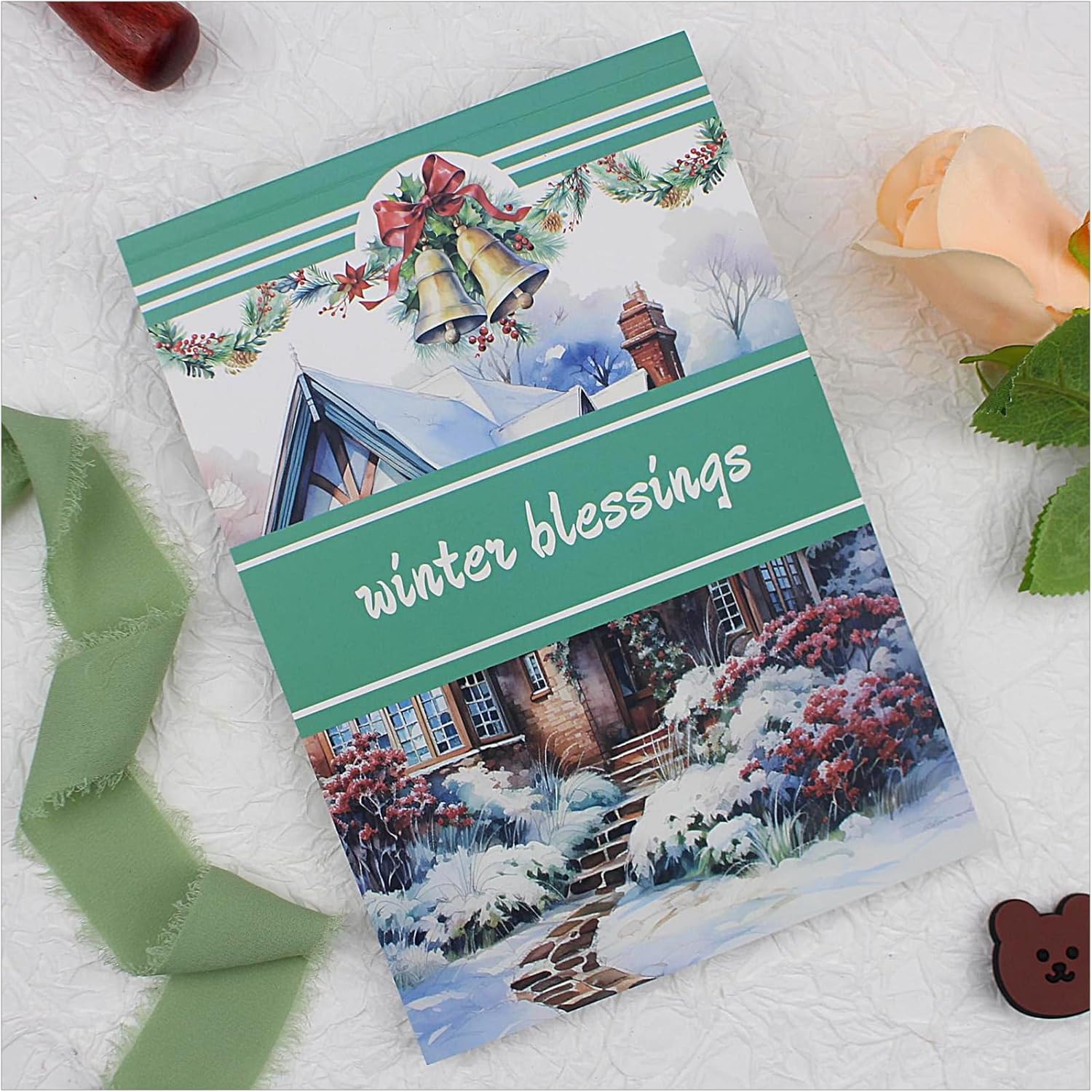 Amazon.com: Dwpetzo Vintage Christmas Scrapbook Stickers for Journaling ...