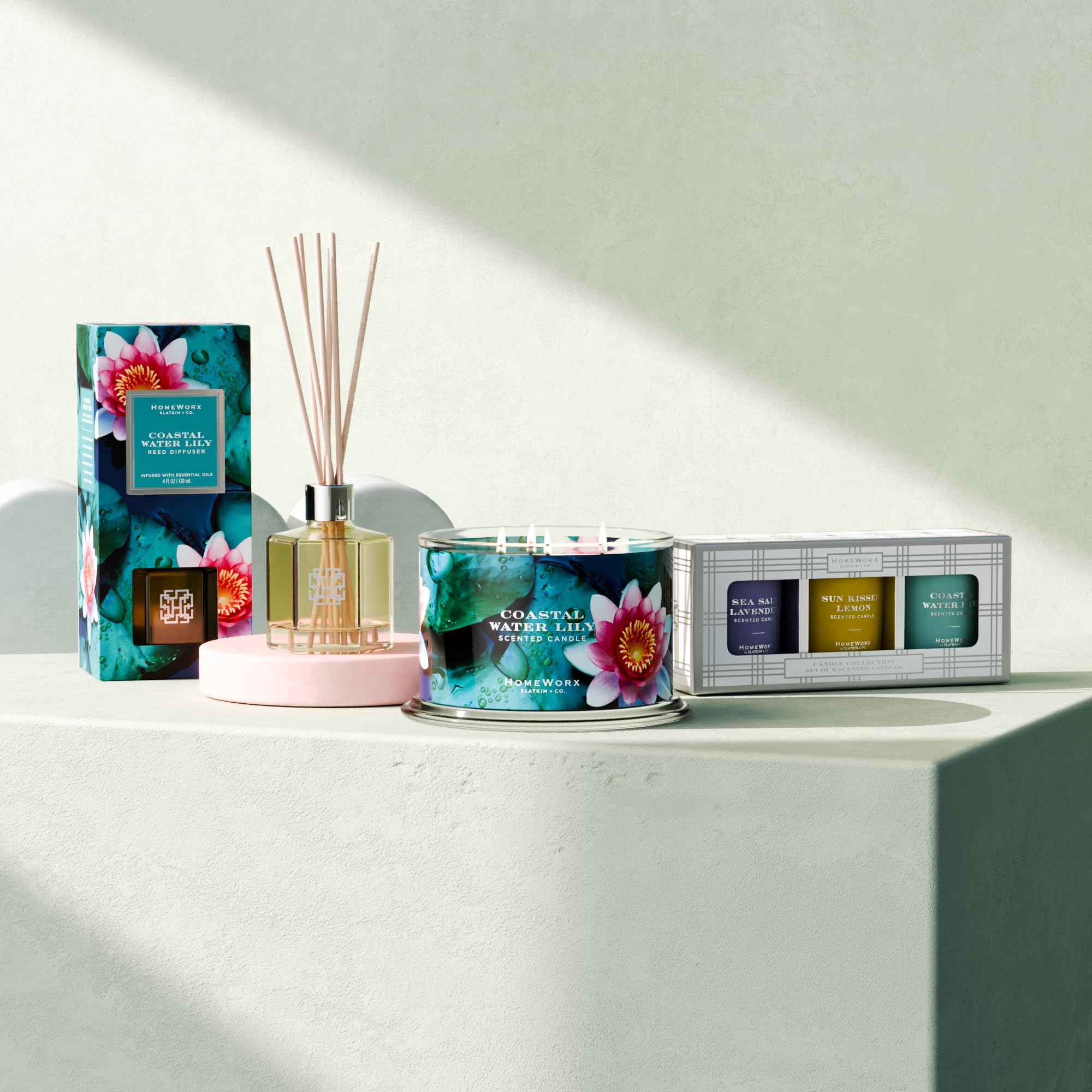 Snapklik.com : HomeWorx By SLATKIN + CO Coastal Water Lily Reed Stick ...