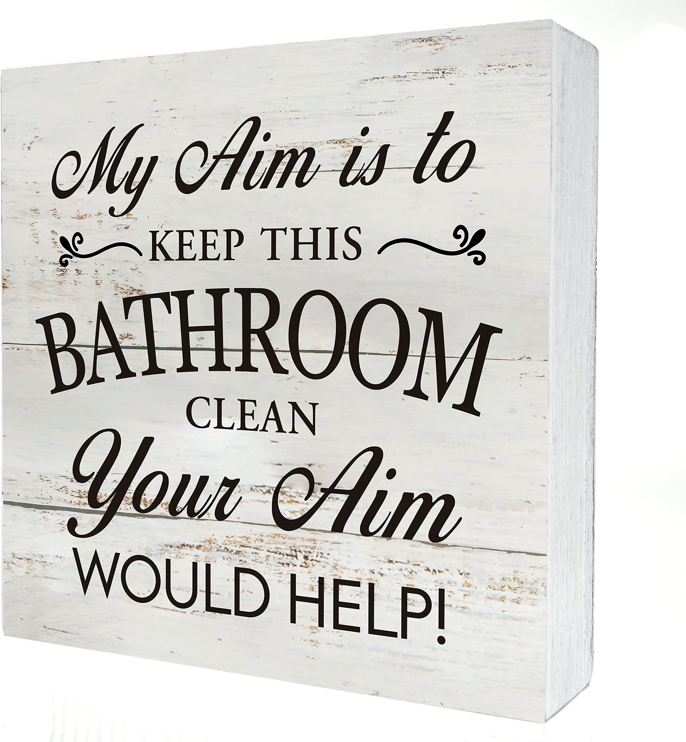 Amazon.com: My Aim is to Keep This Bathroom Clean Your Aim Will Help ...