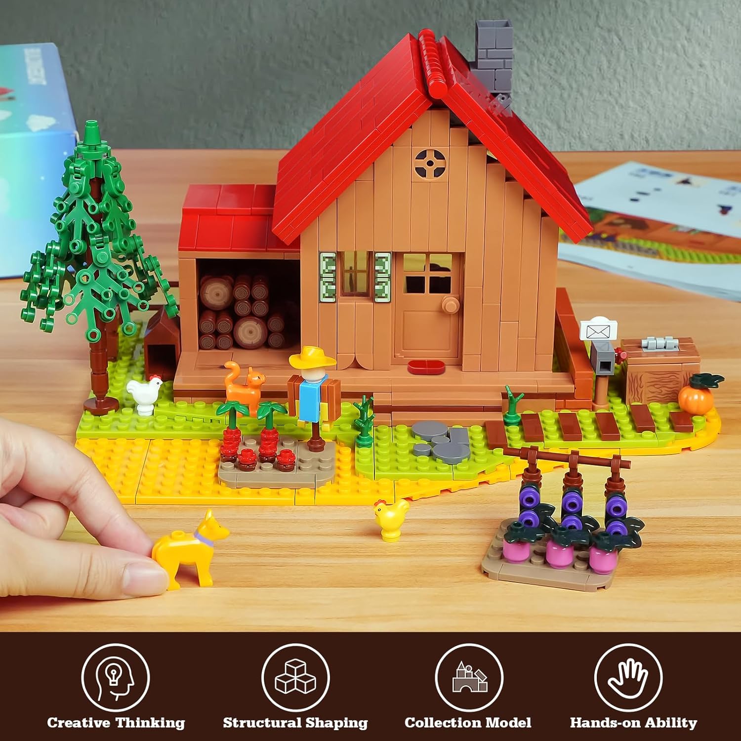 Stardew Farmhouse Building Toy, Video Game Valley Farm Playset Building ...