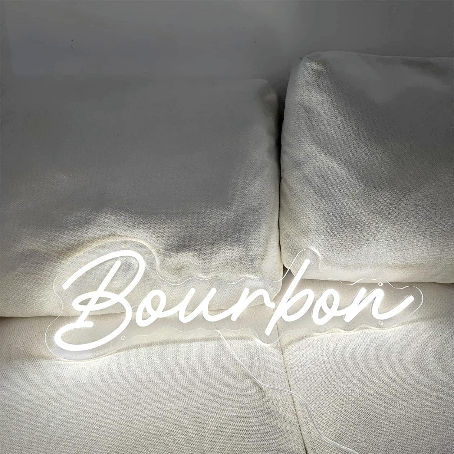 Amazon.com : INSNEnN Bourbon Neon Signs Cigars Bar for Wall Decor Beer ...