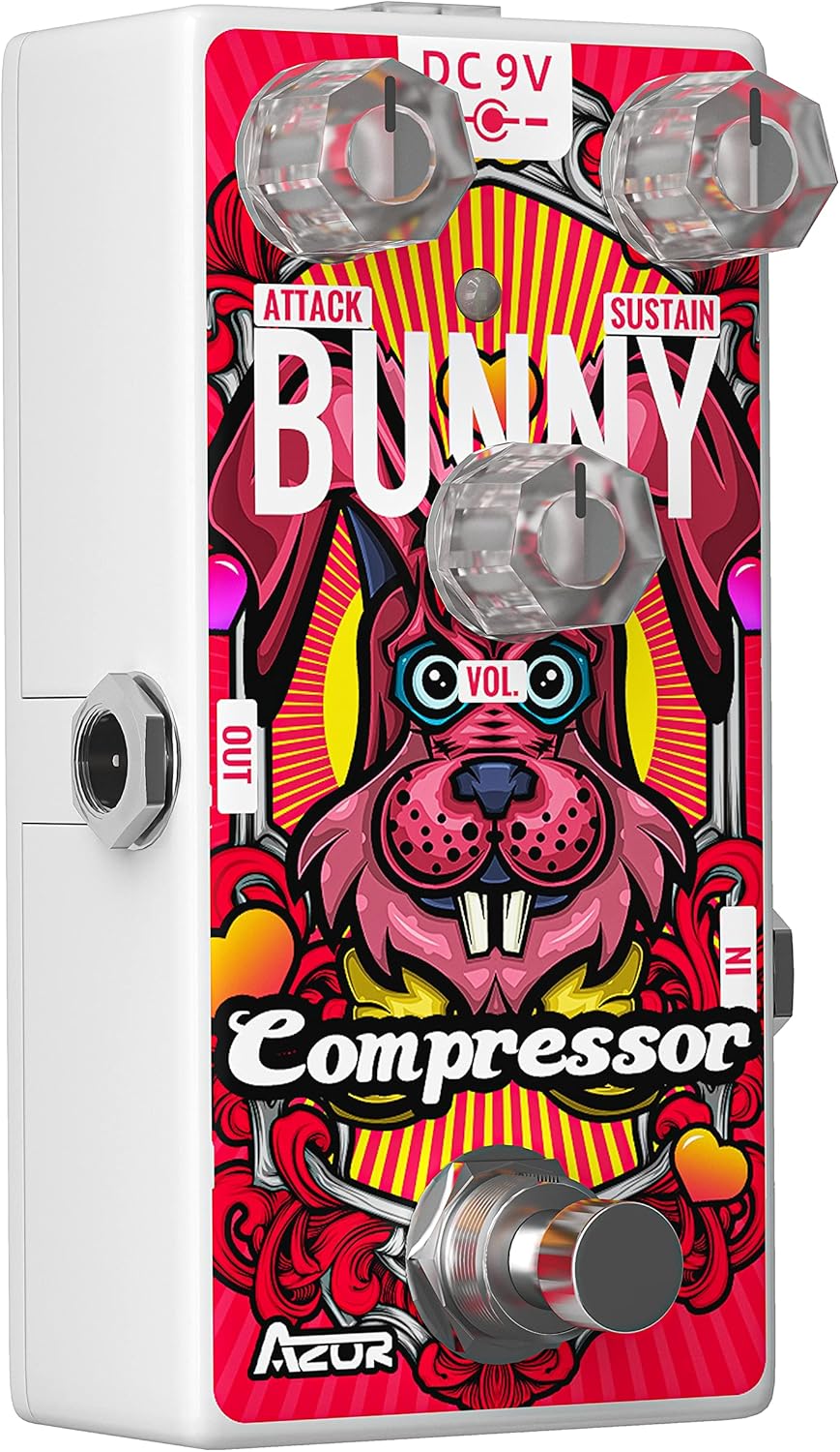 Amazon.com: AZOR Compressor Mini Guitar Pedal, Bunny Low Noise ...