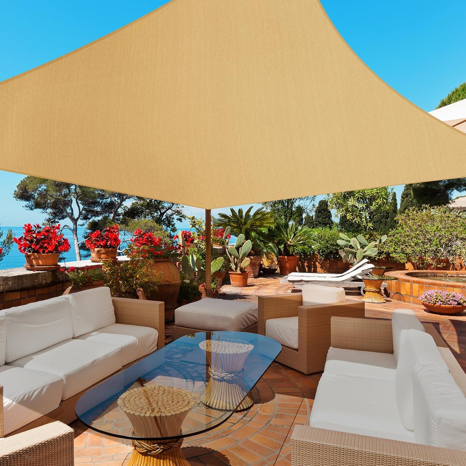 Amazon.com : 12'x16' Sun Shades Outdoor Patio, Curved Outdoor Shade ...
