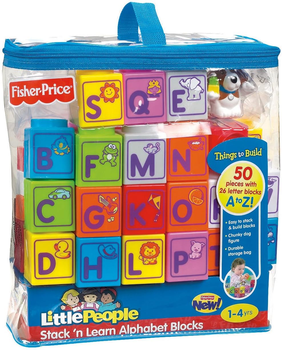 Amazon.com: Fisher-Price Little People Builders Stack 'n Learn Block ...