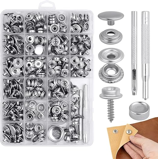 Amazon.com: Homaisson 323 PCS Canvas Snap Kit, Canvas Fastener Kit ...