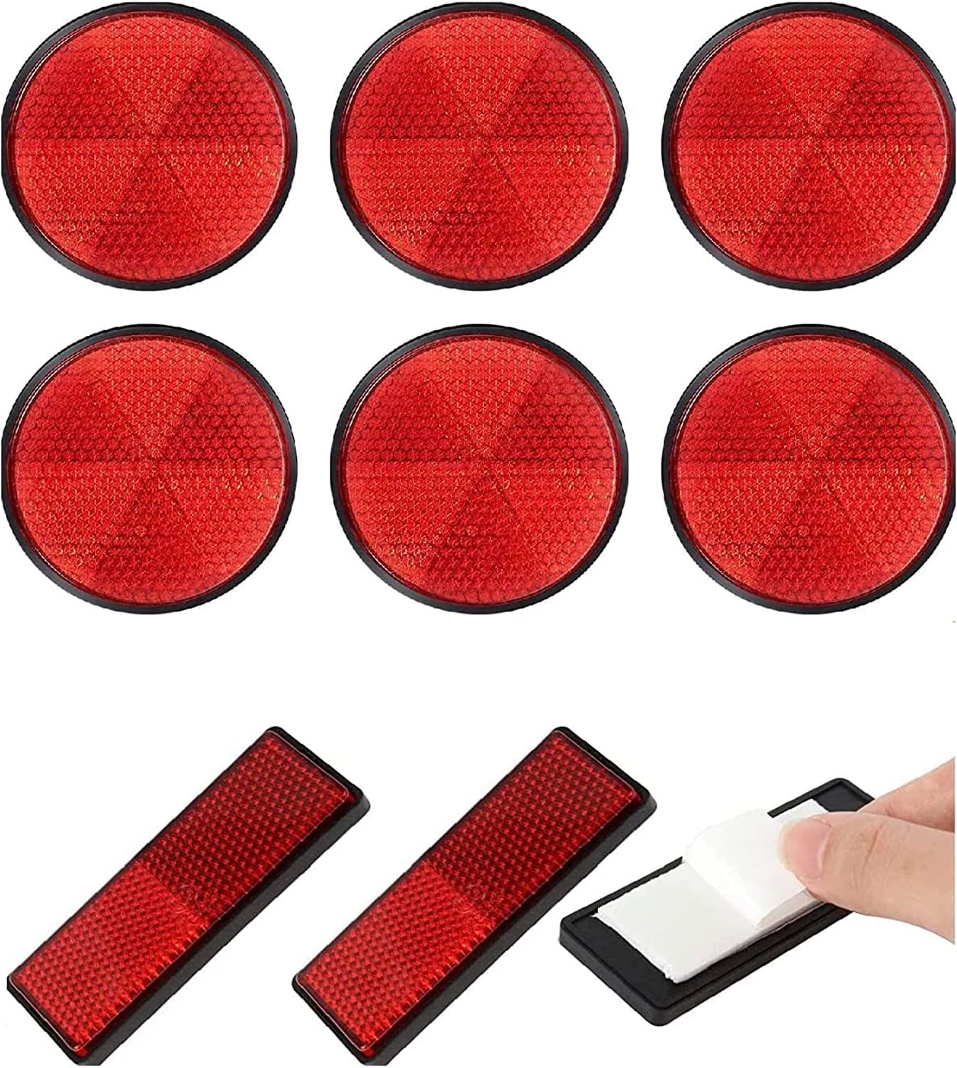 Primes DIY 8pc Muliti Purpose Red Light Reflectors Rear Trailer ...