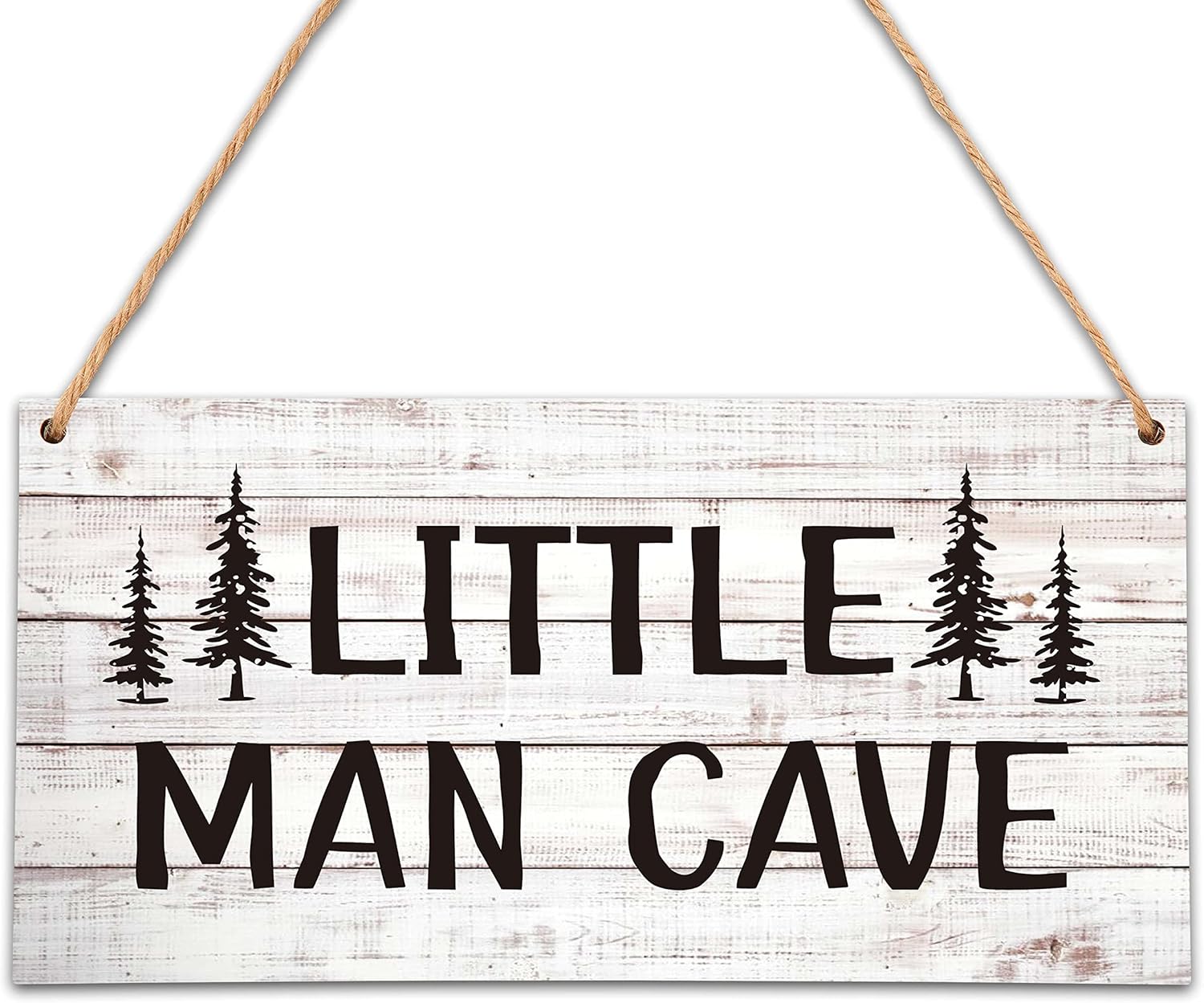 Amazon.com: Qinkel 5"x10" Little Man Cave Wood Sign, Nursery Decor For ...