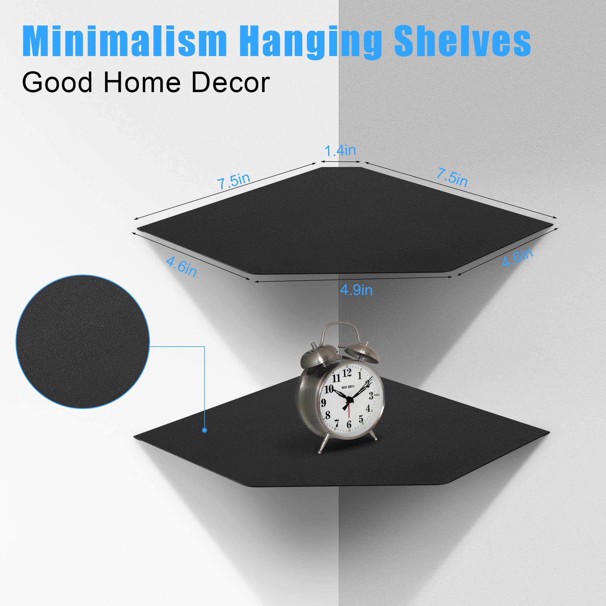 Snapklik.com : Bodkar Corner Shelf Wall Mount, Corner Floating Shelves ...