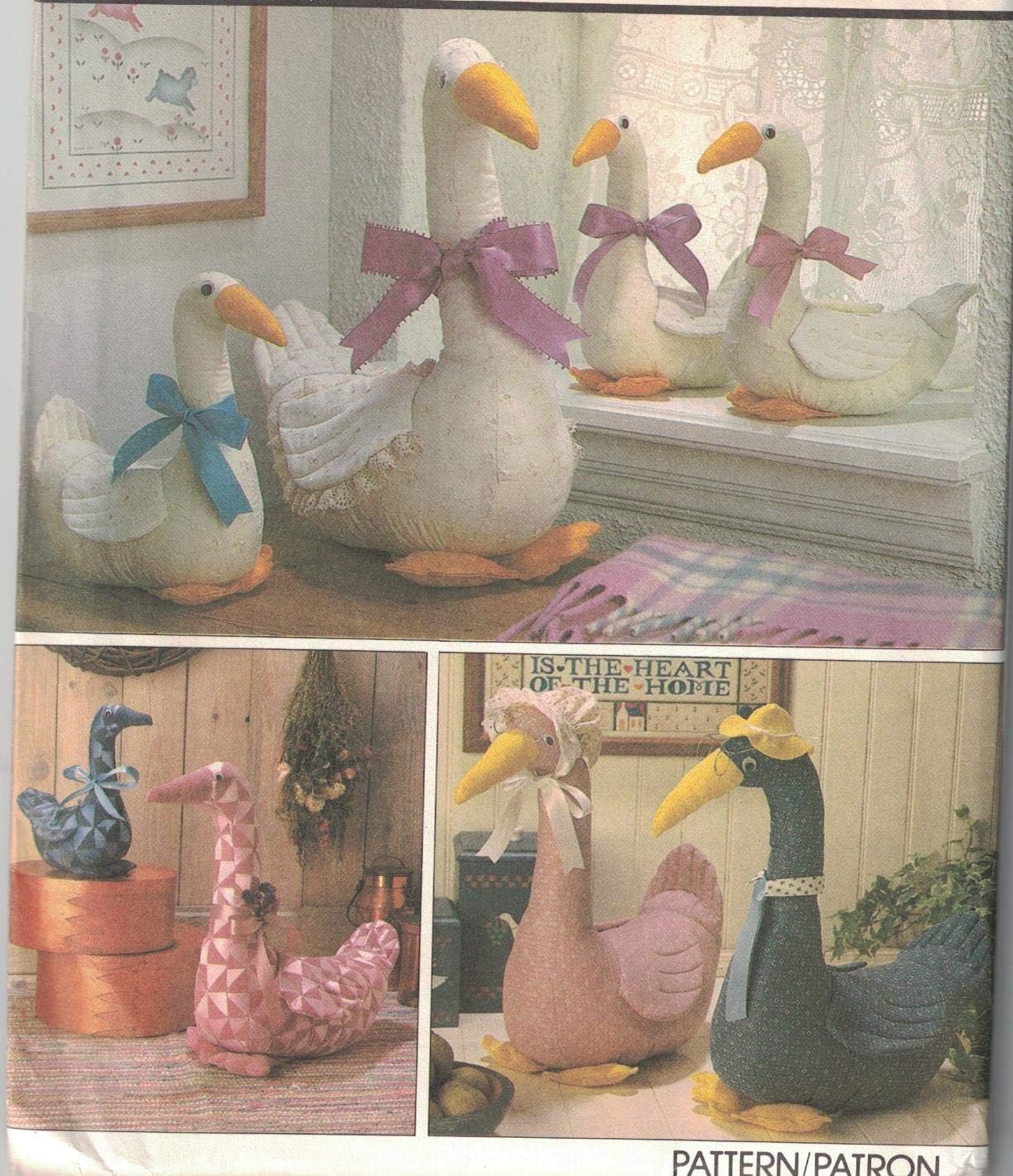 Amazon.com: Simplicity 8723 Crafts Sewing Pattern Large & Small Goose ...