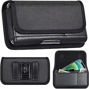 Amazon.com: KRUWEIN Nylon Cell Phone Holster with Belt Clip Loop for Galaxy S23 Ultra S22 Ultra ...