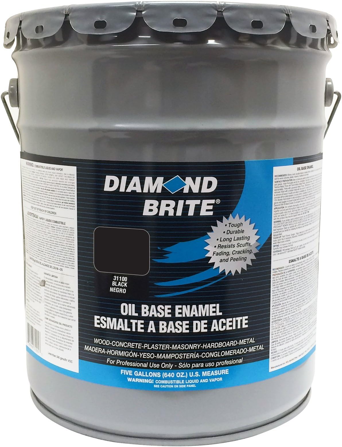Diamond Brite Paint 31100 5-Gallon Oil Base All Purpose Enamel Paint ...