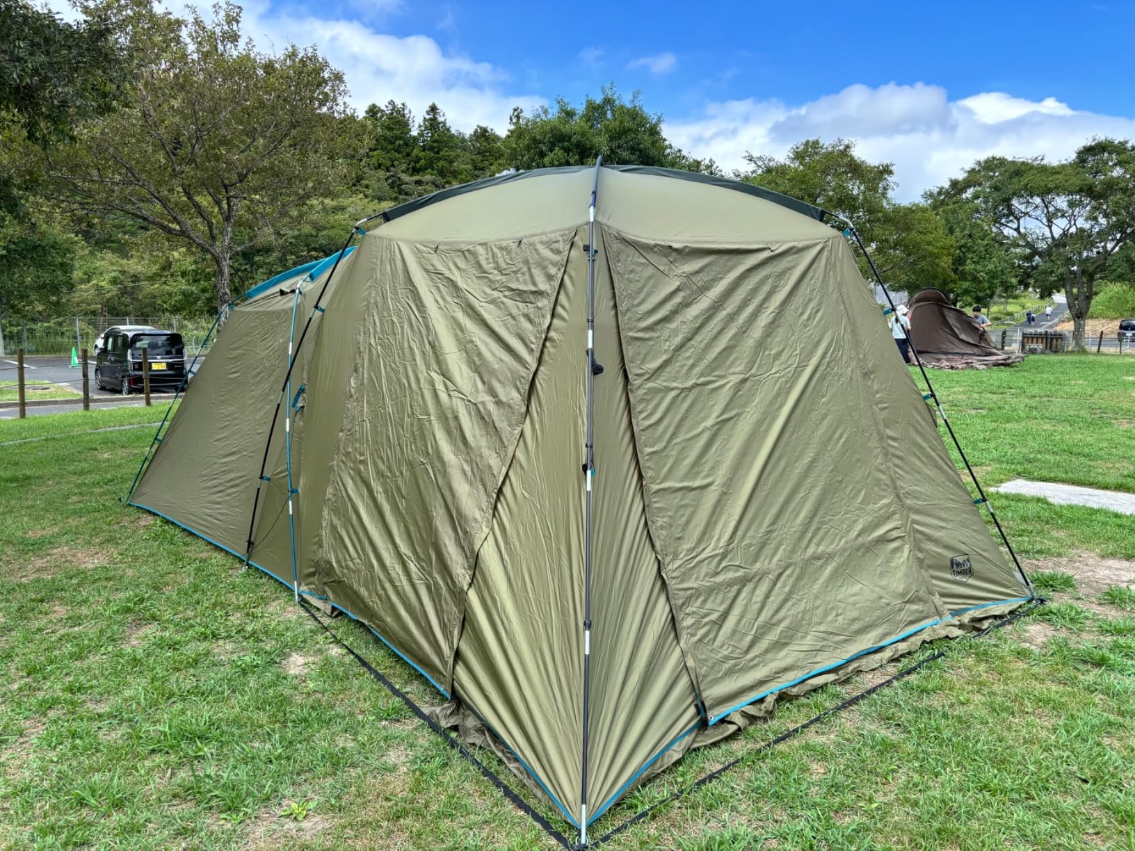 Amazon.co.jp: TIMBER RIDGE 2ルームドームテント 5人用 大型ファミリーテント グラスファイバー製ポール採用 二重層 ...