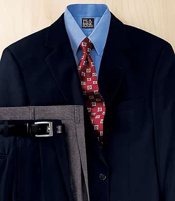 Jos. A. Bank Trio 3-Button Wool Suit-Navy or Oxford Grey (NAVY, 42 ...
