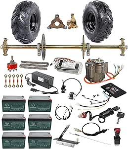 Amazon.com: YC Yier 32" Complete Rear Axle Kit & 6" Wheels & 72V 1000W Brushless Motor Kit ...