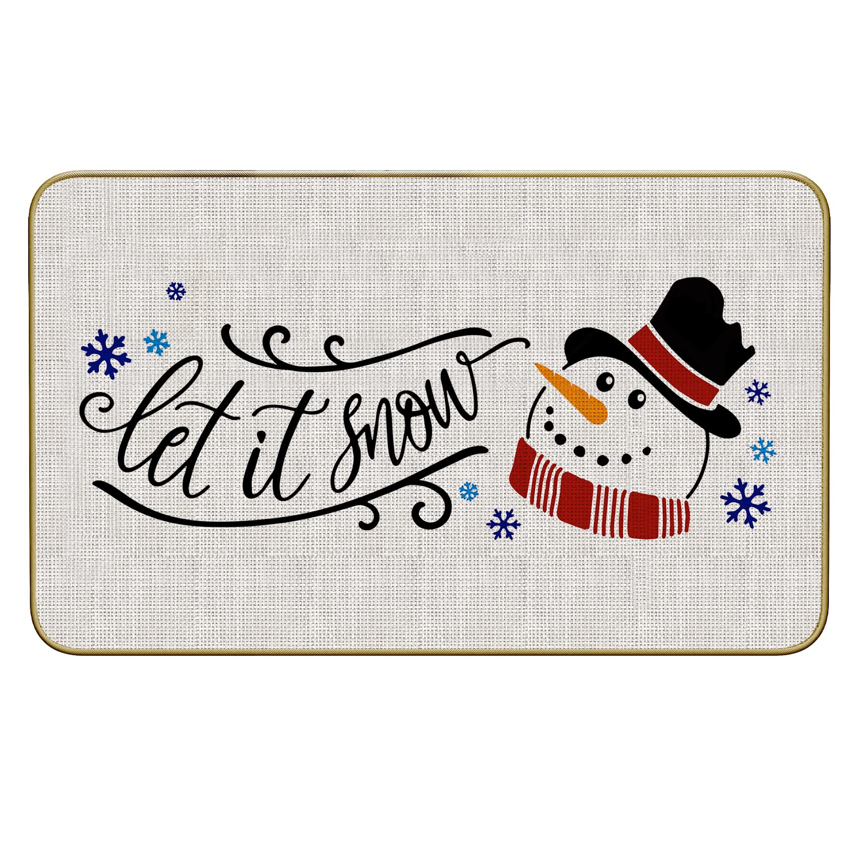 Amazon.com: Mingnei Christmas Let it Snow Snowman Doormat Door Mat for ...