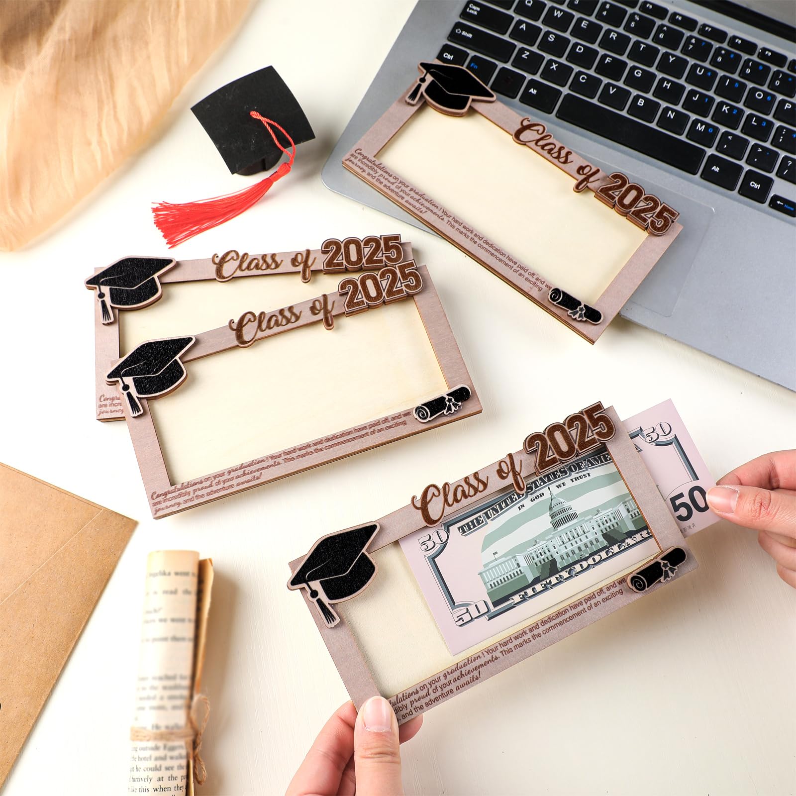 Snapklik.com : ReliThick 6 Pcs 2025 Graduation Personalized Money ...