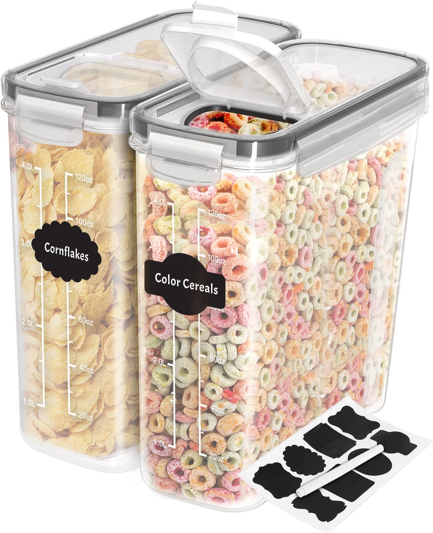 Amazon.com: Utopia Kitchen Pasta Containers Storage - 2 Pack Airtight ...