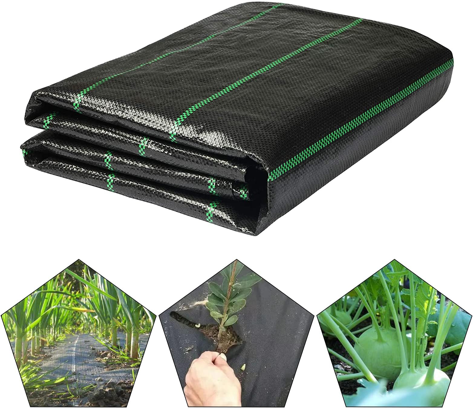 jxgzyy 2x100M Weed Control Membrane Heavy Duty Weed Control Fabric ...