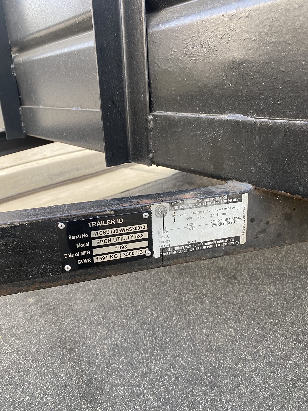 Amazon.com: Custom Engraved Aluminum Trailer id Plate : Automotive