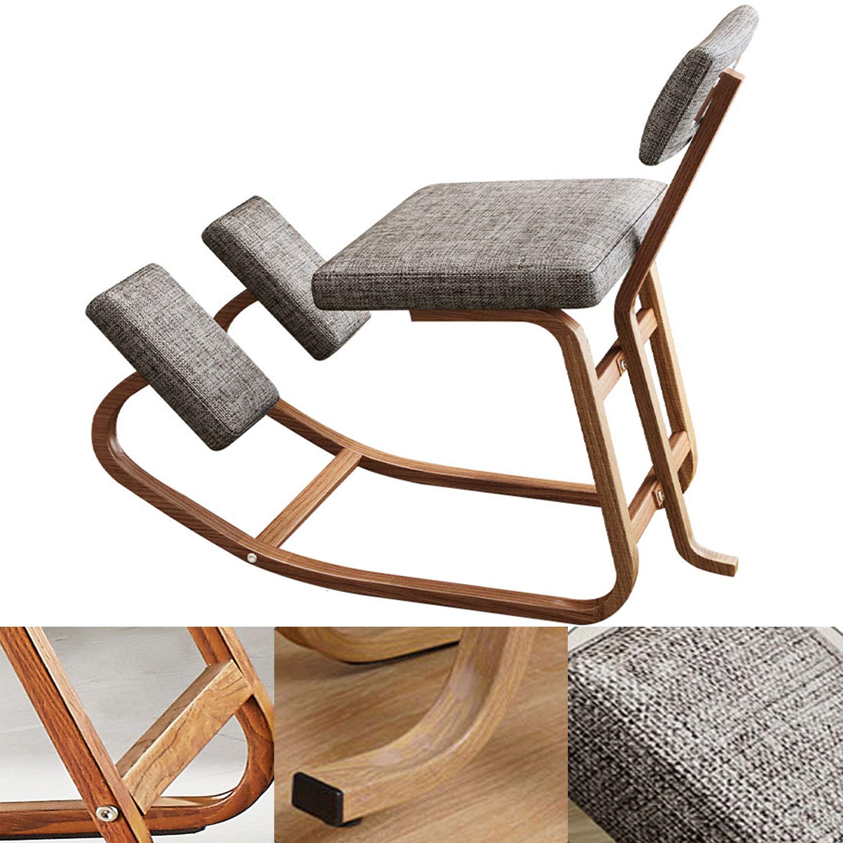 Ergonomic Kneeling Chair Posture Corrective Kneeling Chair With Back ...