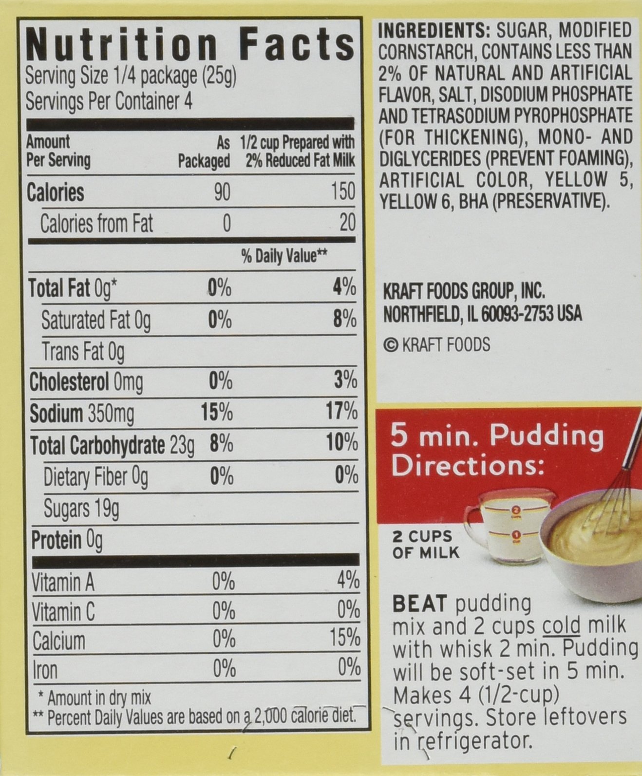 What Are The Sizes Of Jello Pudding Boxes at Hannah Champion blog