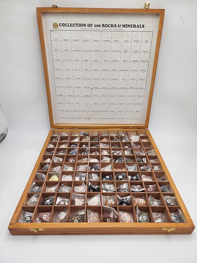 Yantra Big Specimen 100 Rocks and Mineral Identification Kit Igneous ...