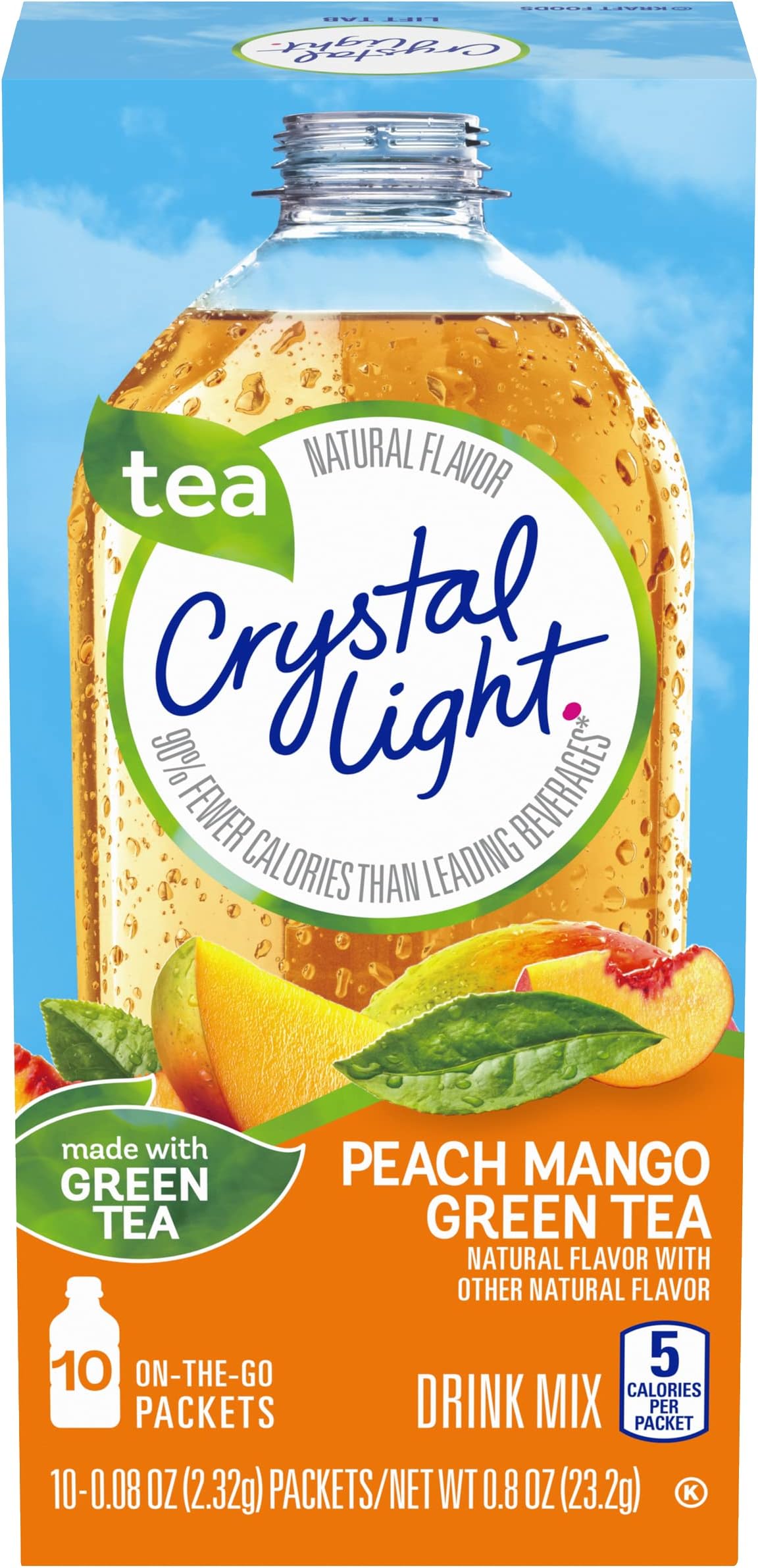 Amazon.com : Crystal Light On The Go Peach Tea, 10-Count Boxes (Pack of ...