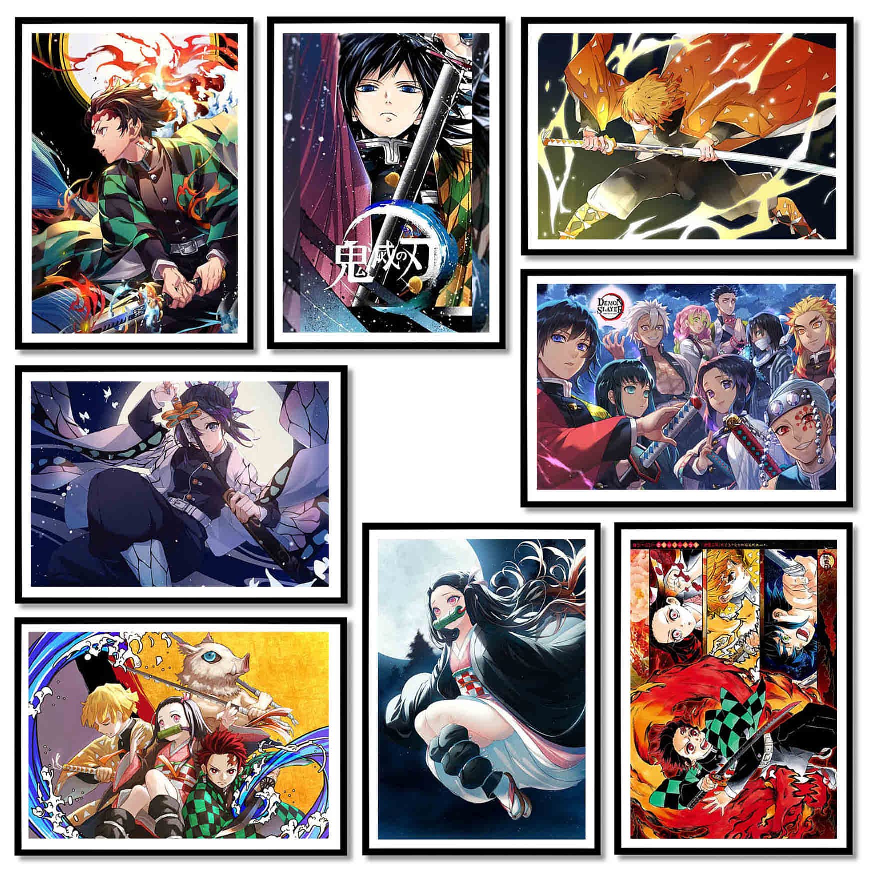 Demon Posters Slayer Kimetsu No Yaiba Poster Set Of 8 | Desertcart Bahamas
