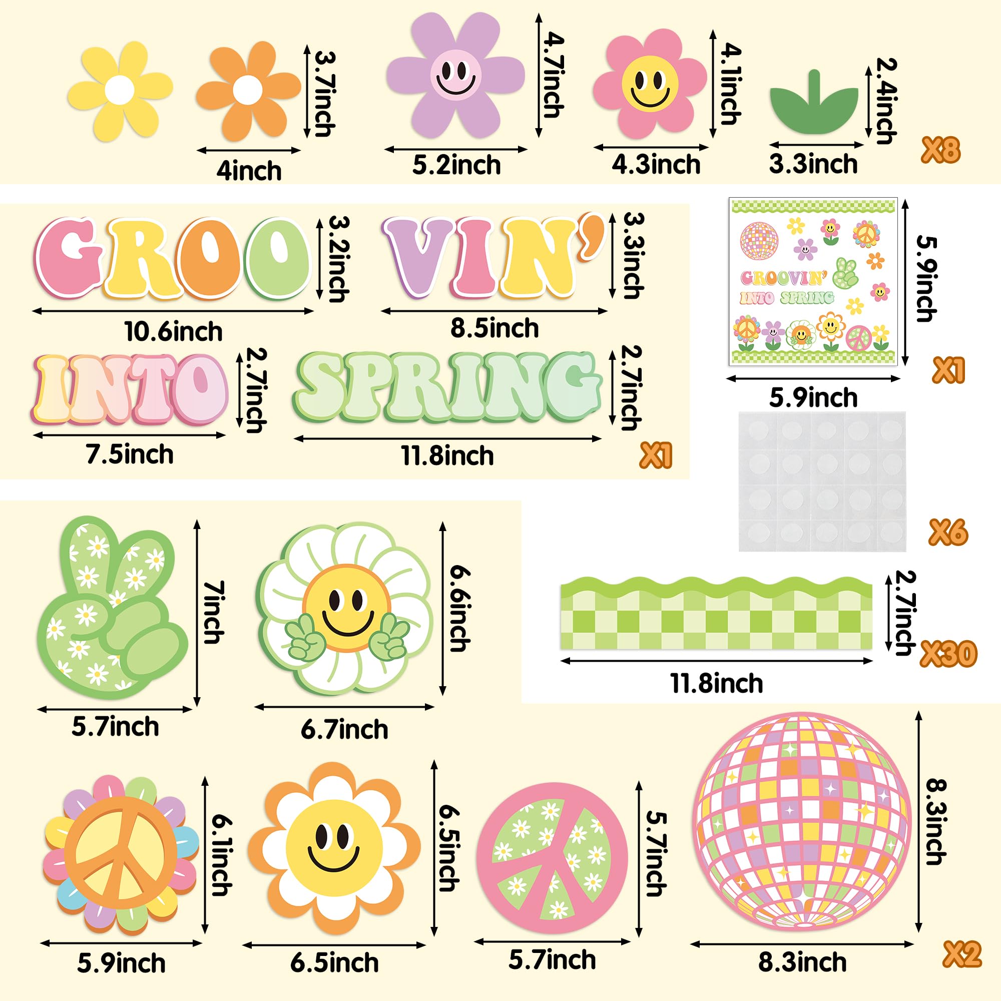 Snapklik.com : Retro Groovin Into Spring Bulletin Board Decorations ...