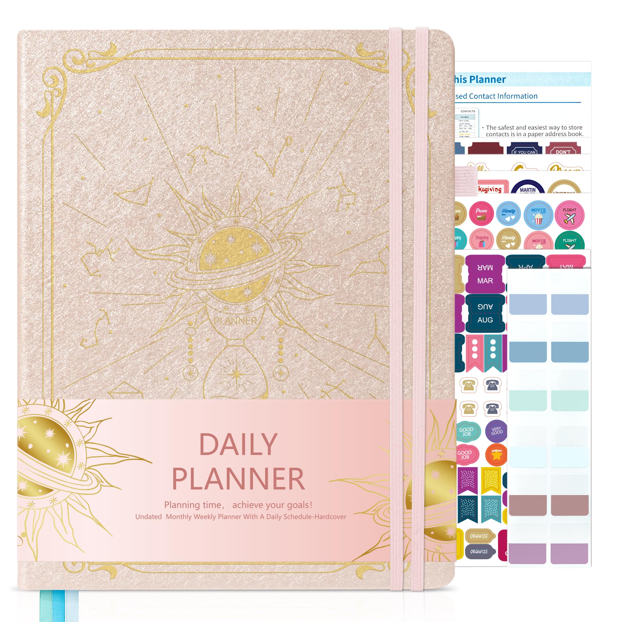 Snapklik.com : Undated Hourly Planner Weekly Monthly Planners 12 Months ...