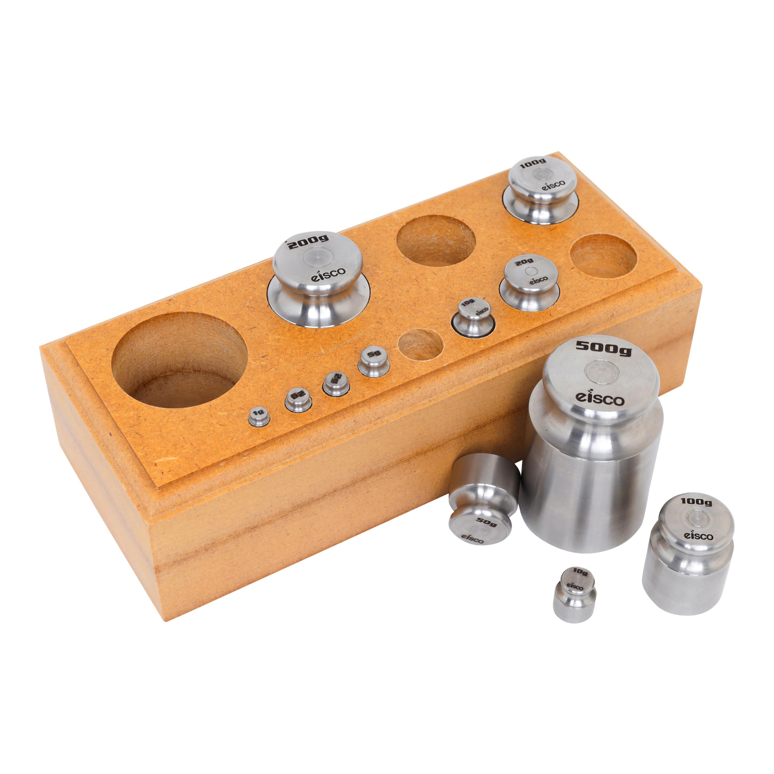 EISCO Balance Weight Set- Stainless Steel in Wooden Storage Block ...